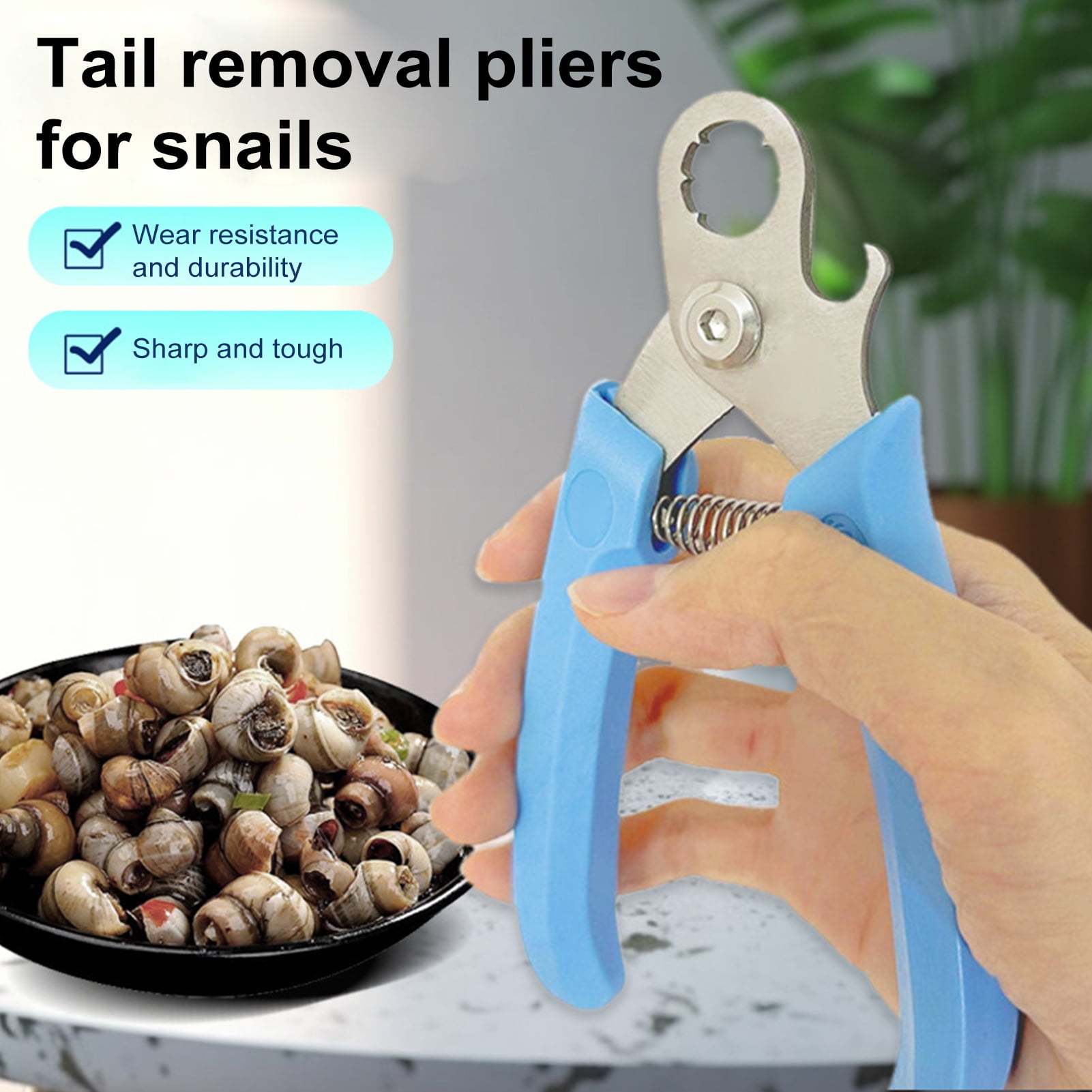 Snail Tail Cutter with Bottle Opener Professional Snail Scissors Multi ...