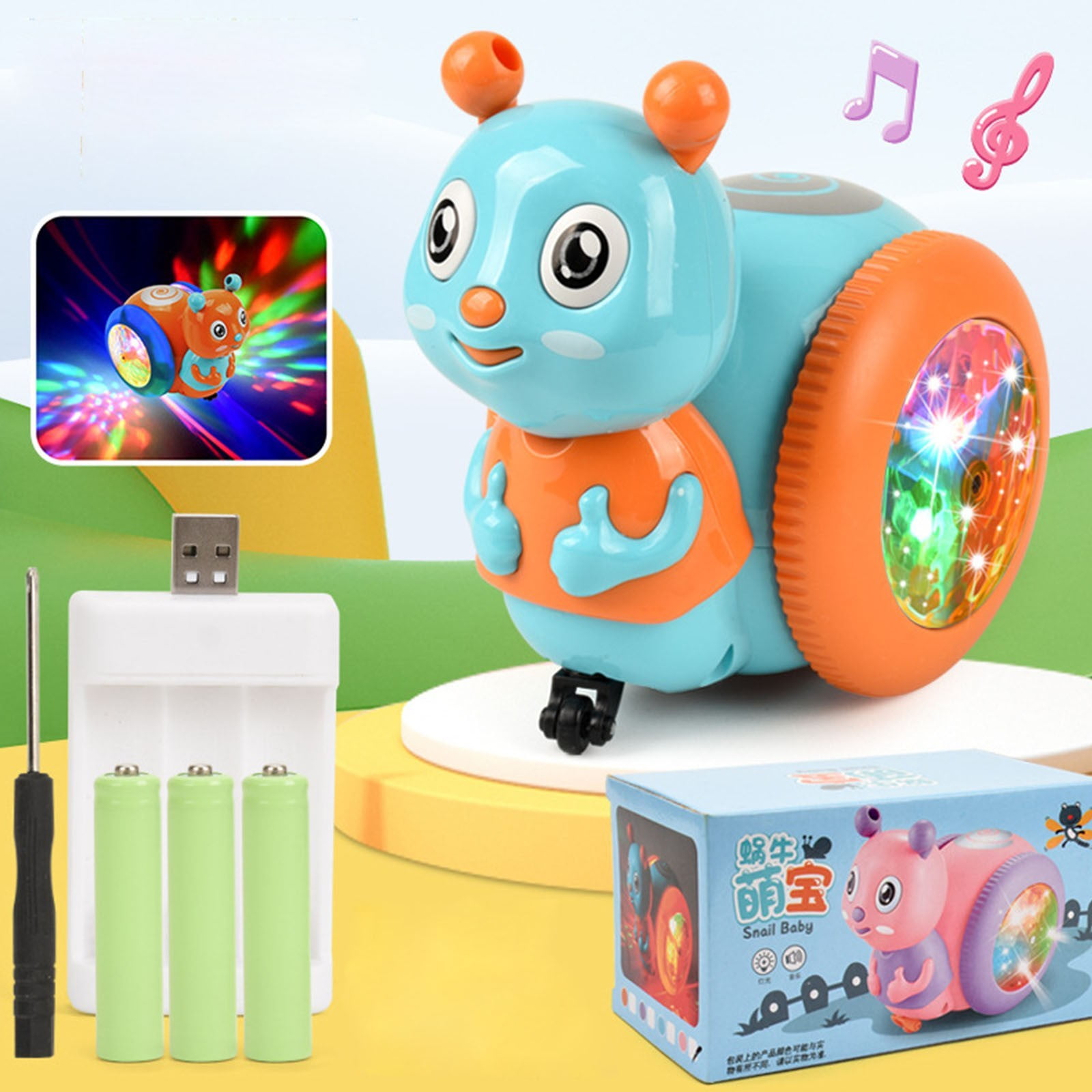 Snail Toy Crawling Snail Toy With Music With Avoid Obstacles Function ...