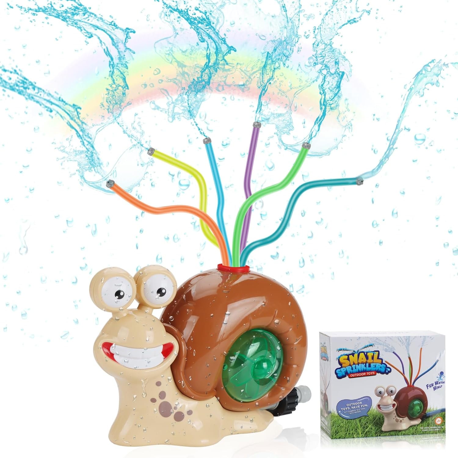 Snail Water Sprinkler for Kids -Outdoor Water Sprayer , Lawn Spinning ...