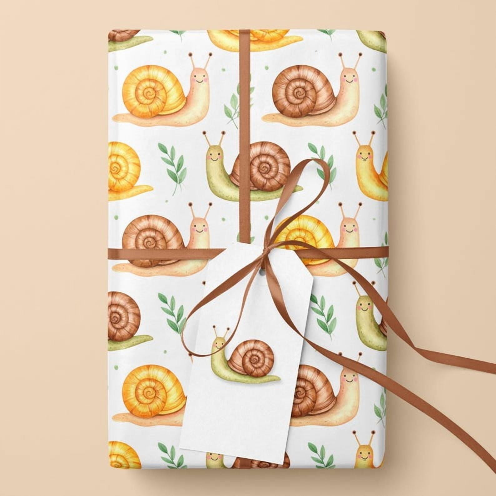 Snail Wrapping Paper Cute Nature Gift Wrap for Birthdays and Everyday ...
