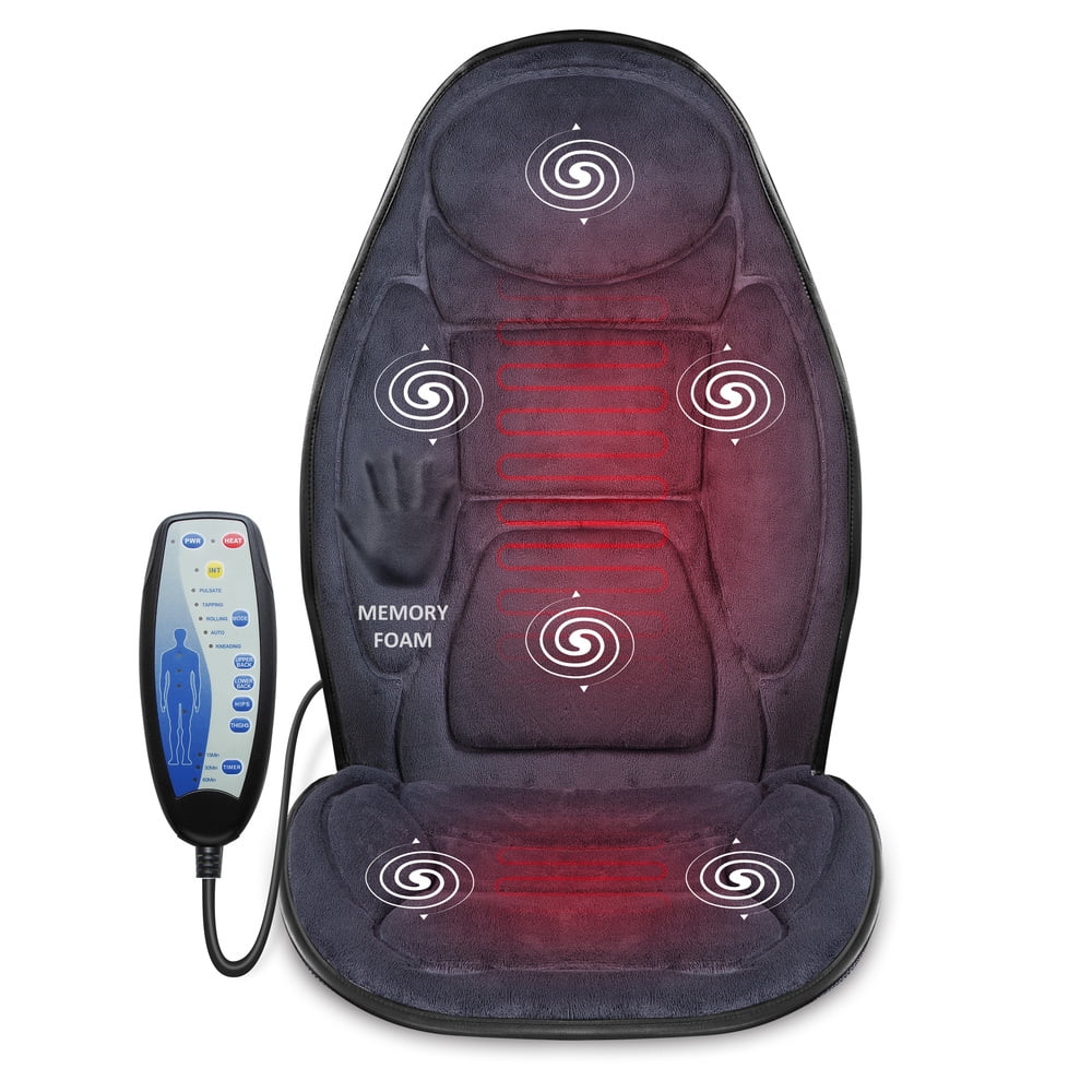 Snailax Memory Foam Vibrating Massager Cushion Warmer with Heat ...
