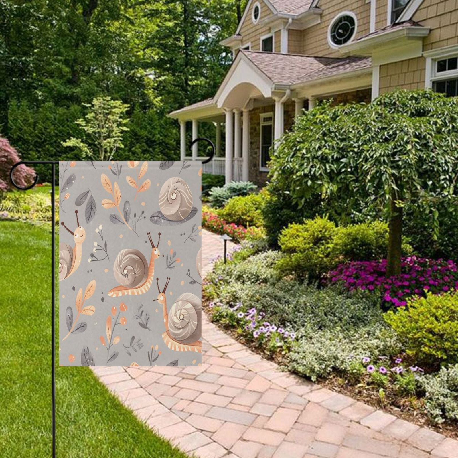 Snails Leaves Garden Flag Double Sided 12 x 18 Inch Outside Yard ...