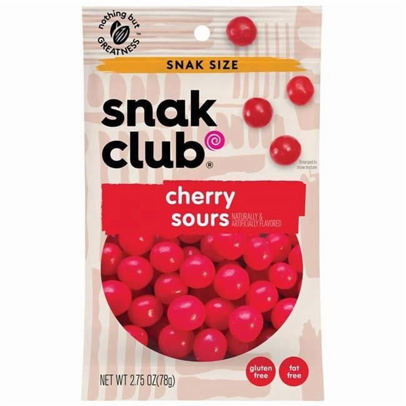 Snak Club Cherry Sours Gummi Candy 2.75 oz Bagged - Walmart.com
