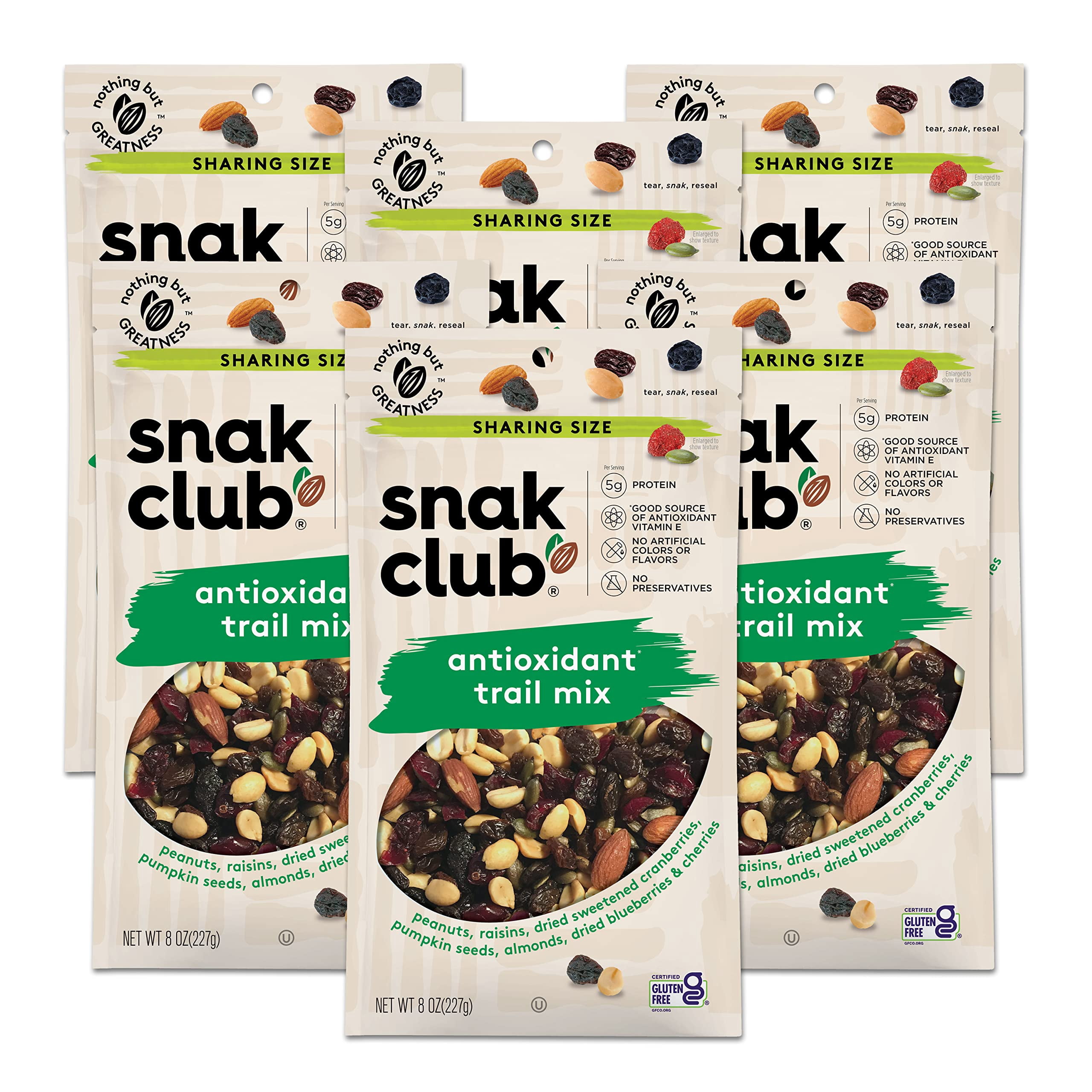 Snak Club Antioxidant Trail DHF10 Mix, 8 Ounce (Pack of 6) - Walmart.com