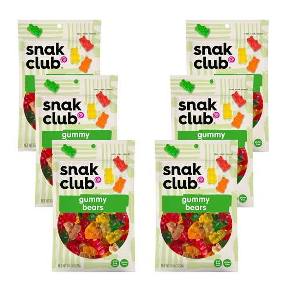 Snak Club Gummy Bears, Assorted Fruit Gummies, Bulk Candy, Fun Flavors ...