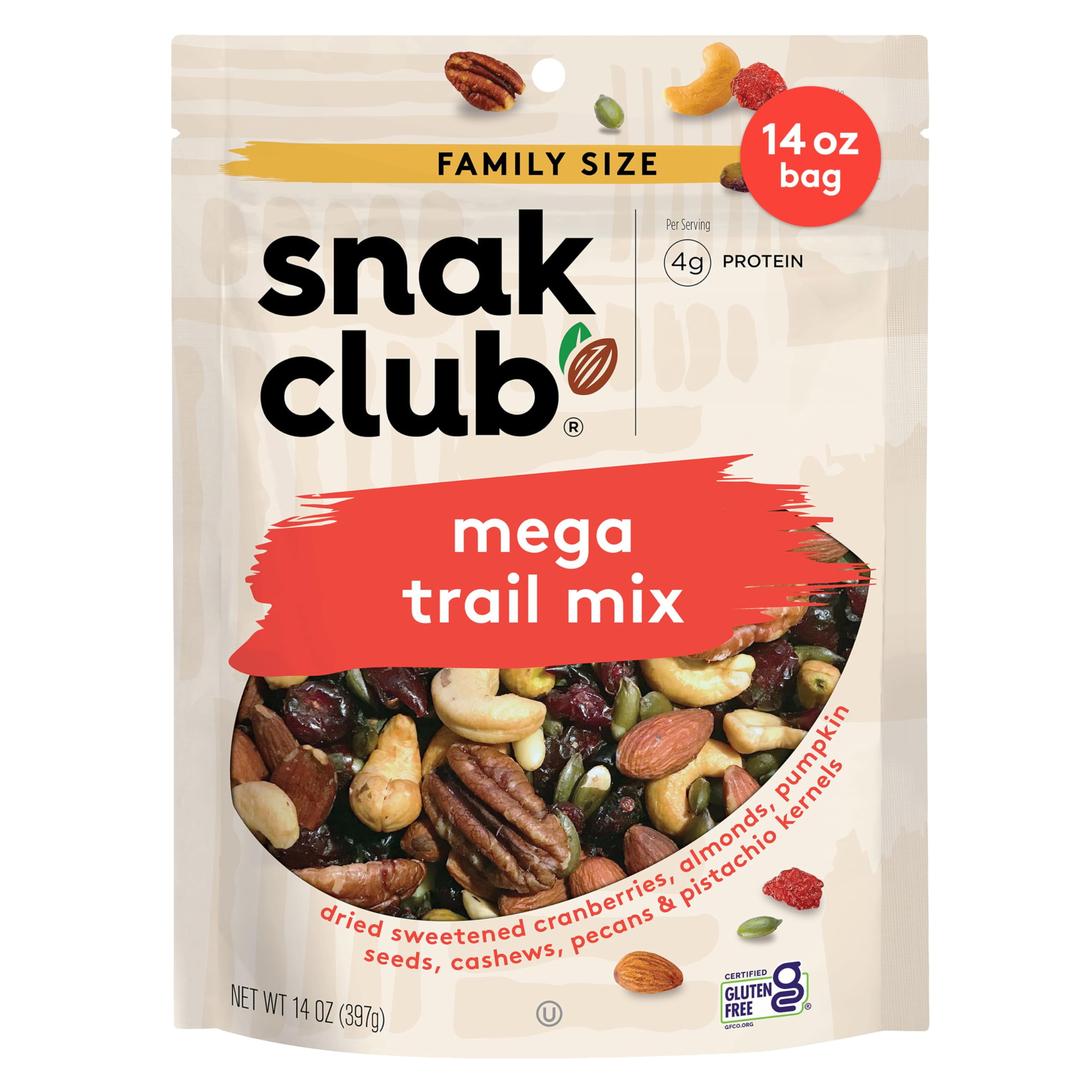 Snak Club Mega Trail AIF9 Mix, Family Size, 14 Ounce - Walmart.com