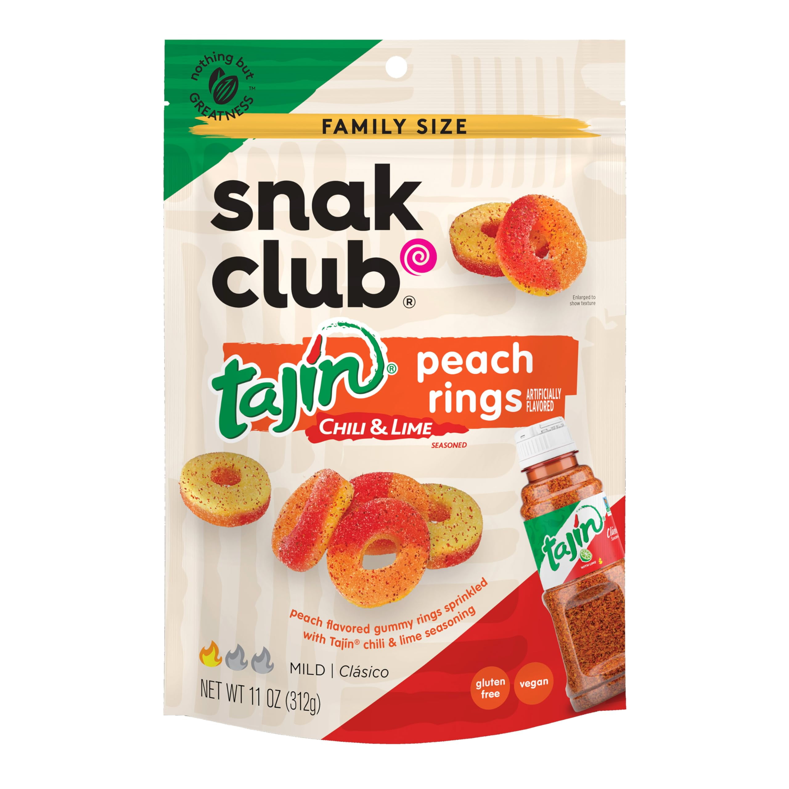 Snak Club Peach Rings, KEF28 Tajin Chili & Lime Seasoned, Sweet and ...
