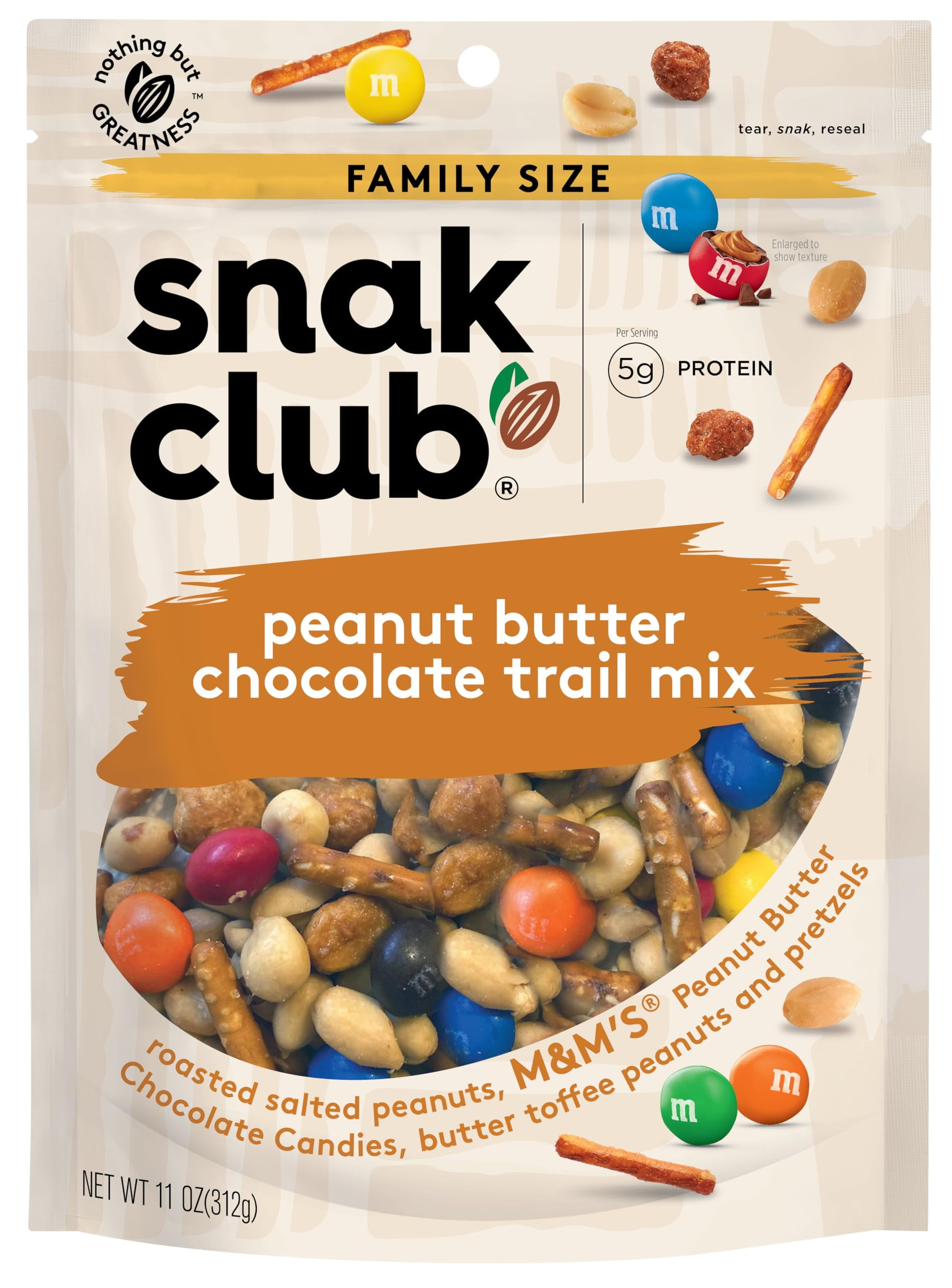 Snak Club Peanut Butter Chocolate Trail Mix, Butter Toffee Peanuts ...
