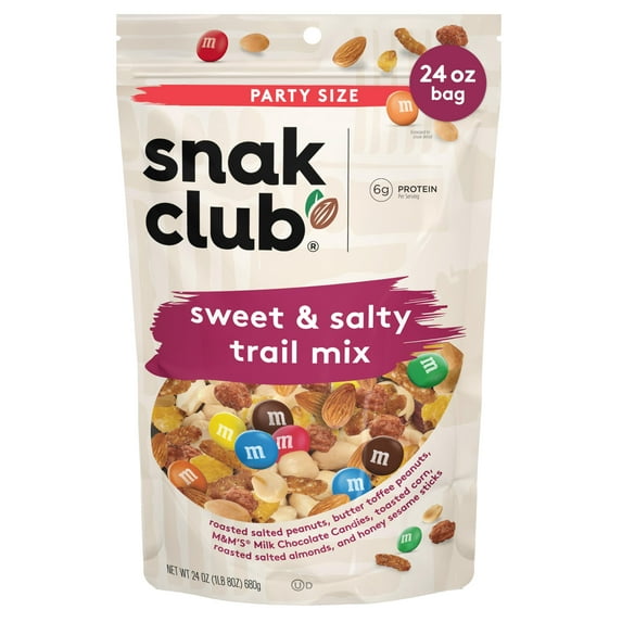 Snak Club Sweet and AIF9 Salty Trail Mix with Peanuts, Butter Toffee ...