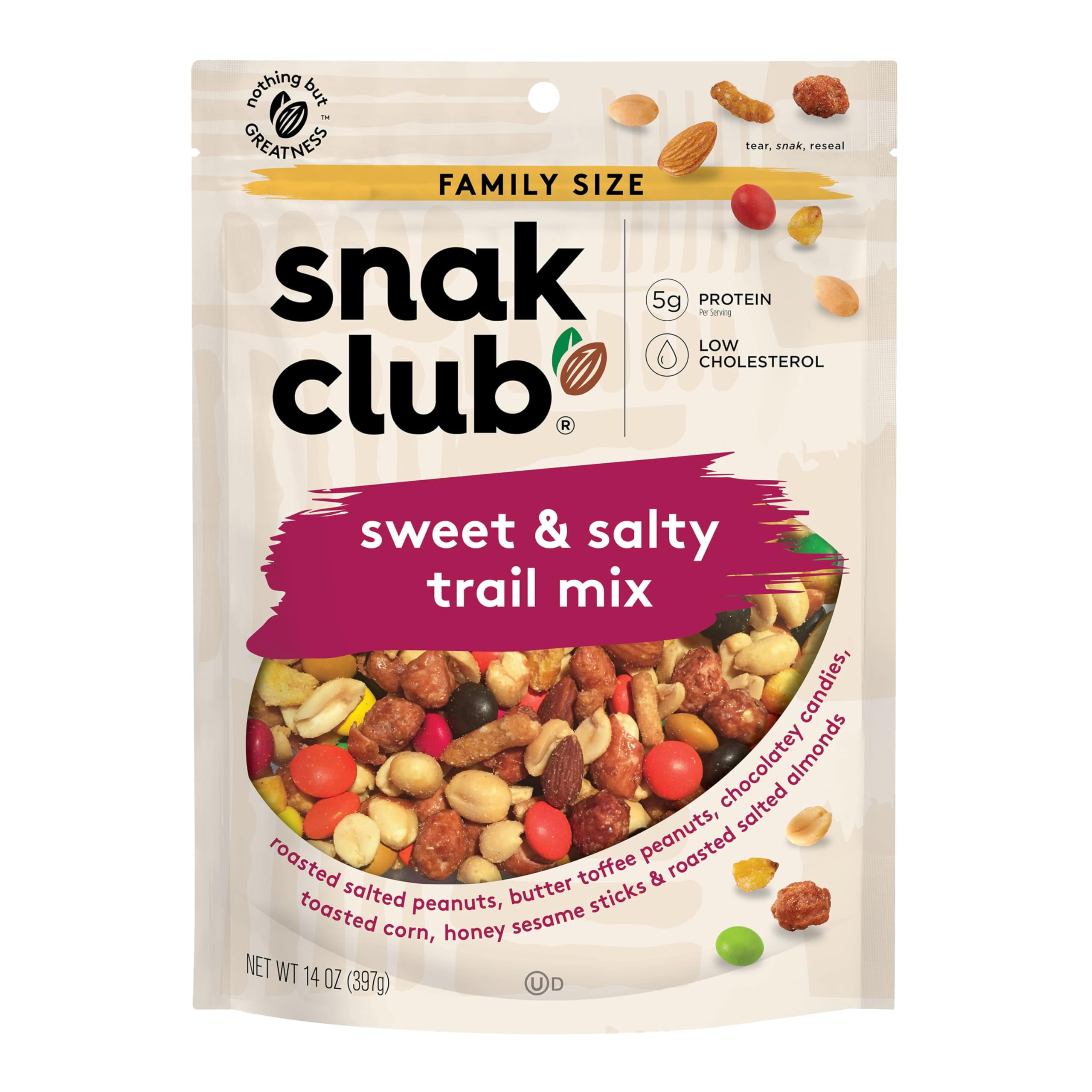 Snak Club Sweet & OIF8 Salty Trail Mix, Family Size, 14 Ounce - Walmart.com