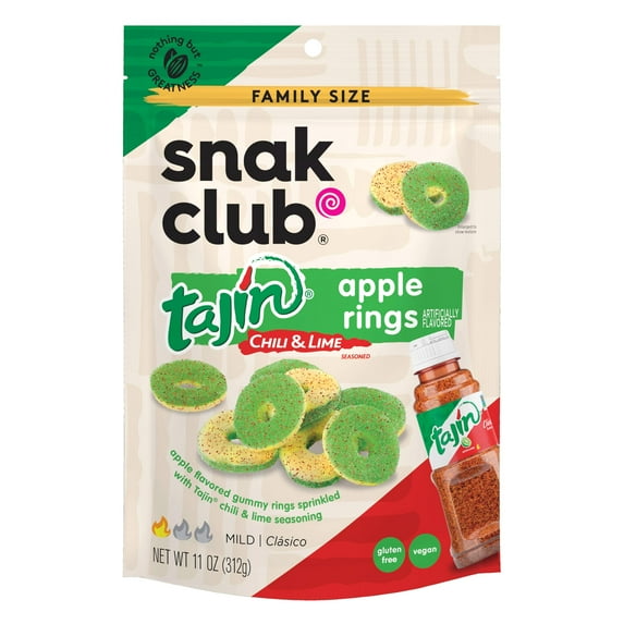 Snak Club Tajin Apple BCF26 Rings Gummy Candy, Fruit Candy Gummies with ...