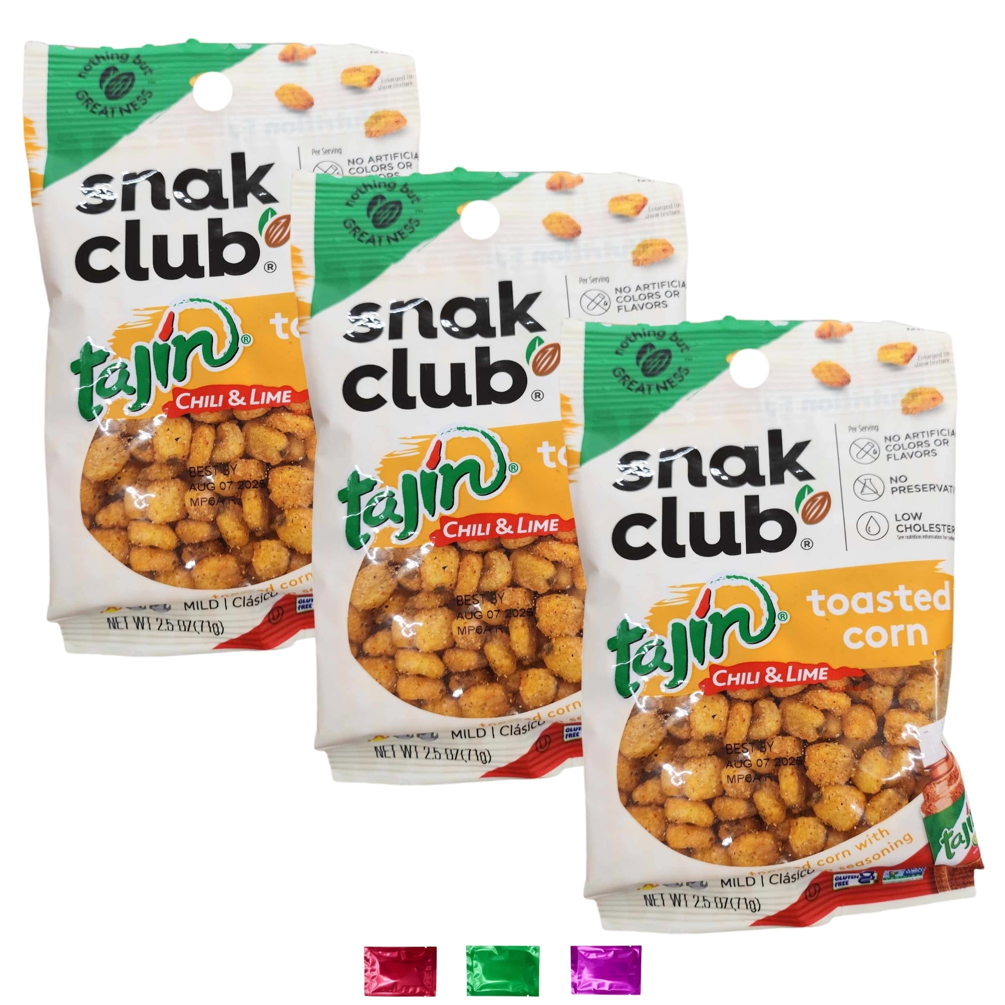 Snak Club Tajin Chili and Lime Toasted Corn, Mild Spicy Roasted Nuts ...