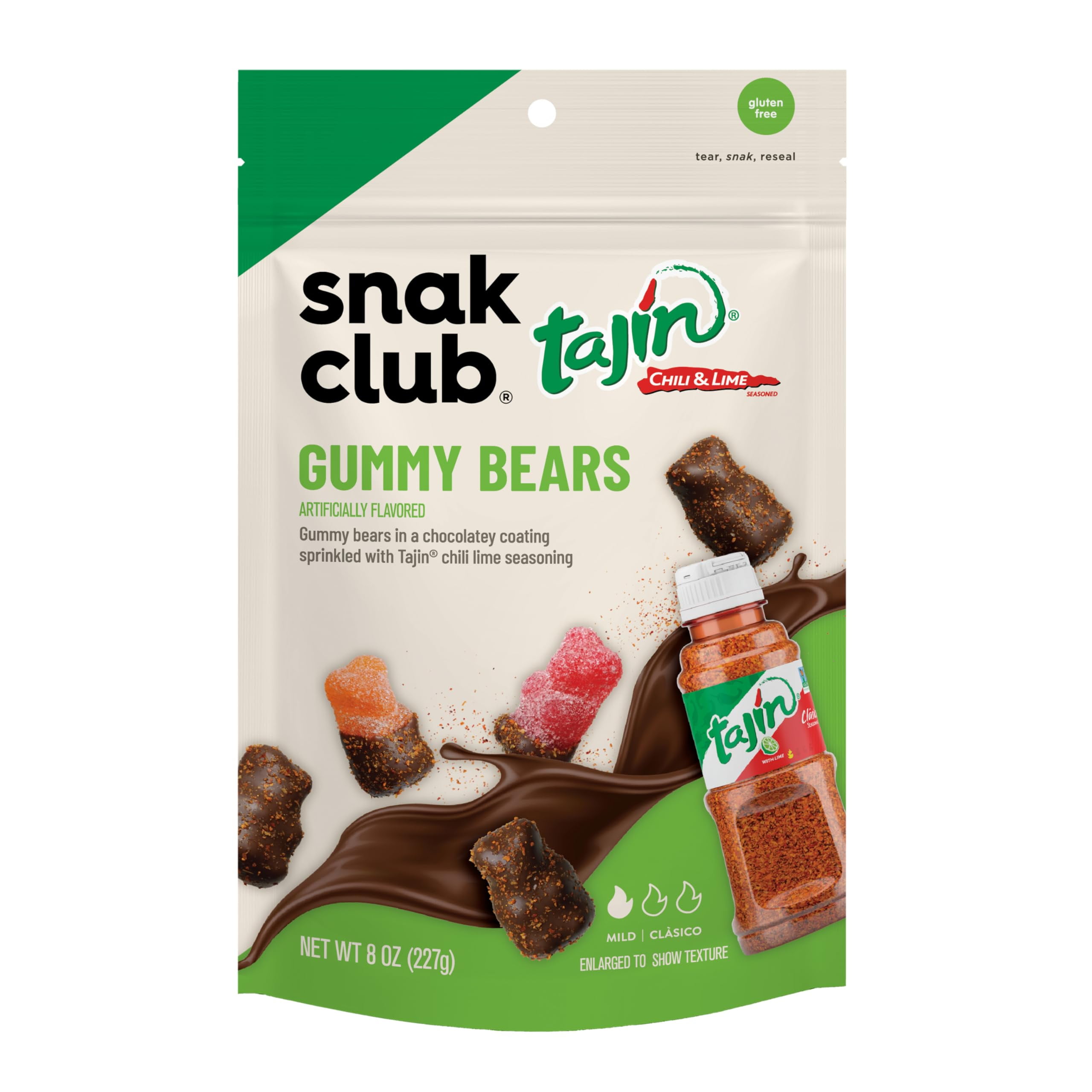 Snak Club Tajin Chocolatey MZF22 Gummy Bears, Assorted Chocolate ...