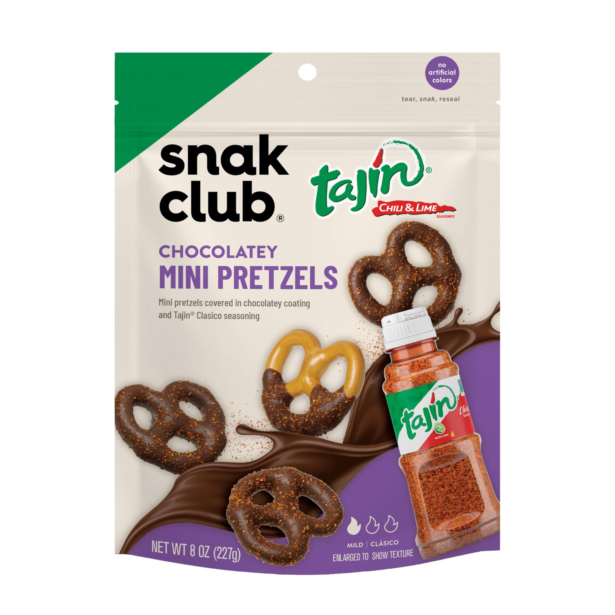 Snak Club Tajin Chocolatey Mini Pretzels, Chocolate GBM1Covered ...