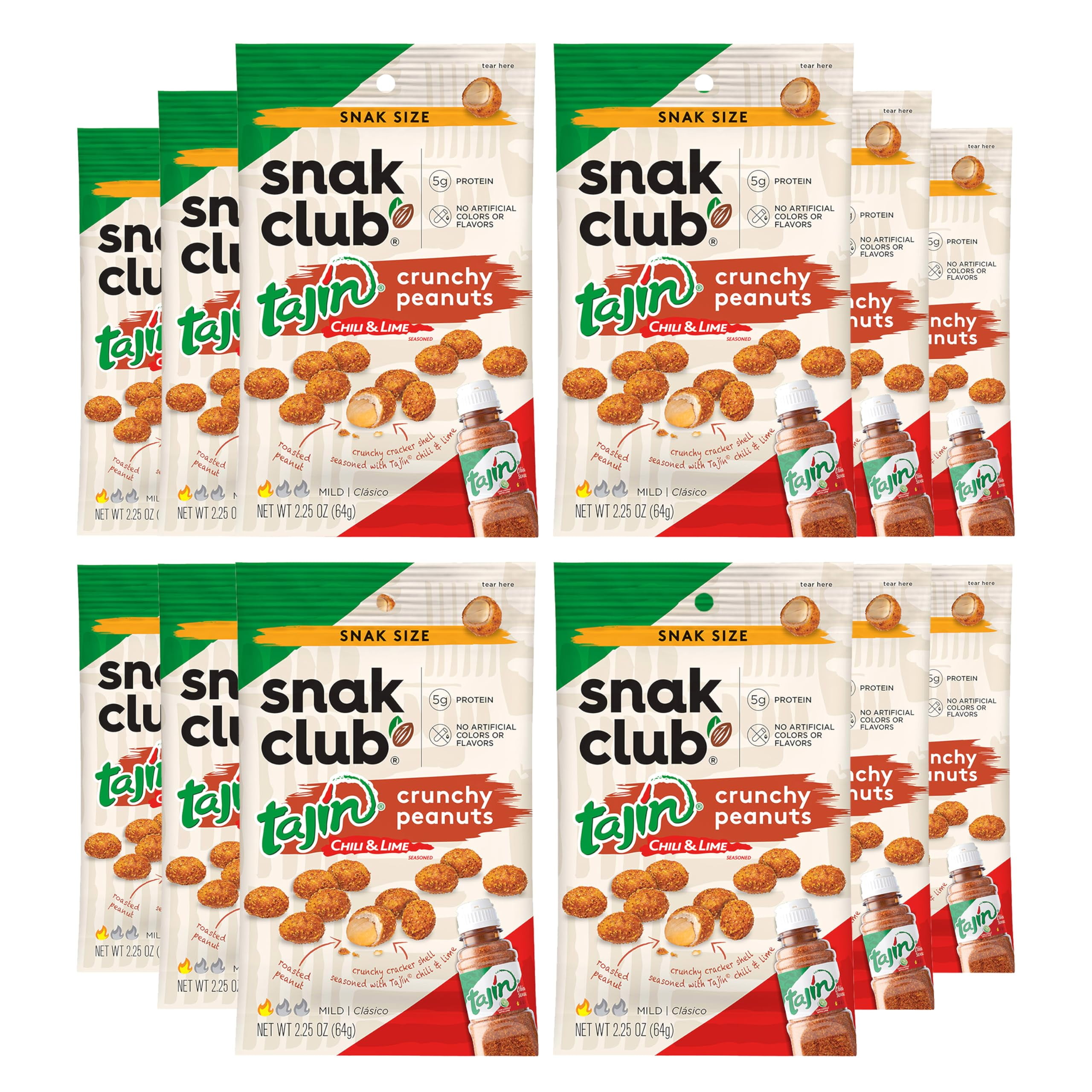 Snak Club Tajin Crunchy MFF30 Peanuts, Nuts with Chili and Lime ...