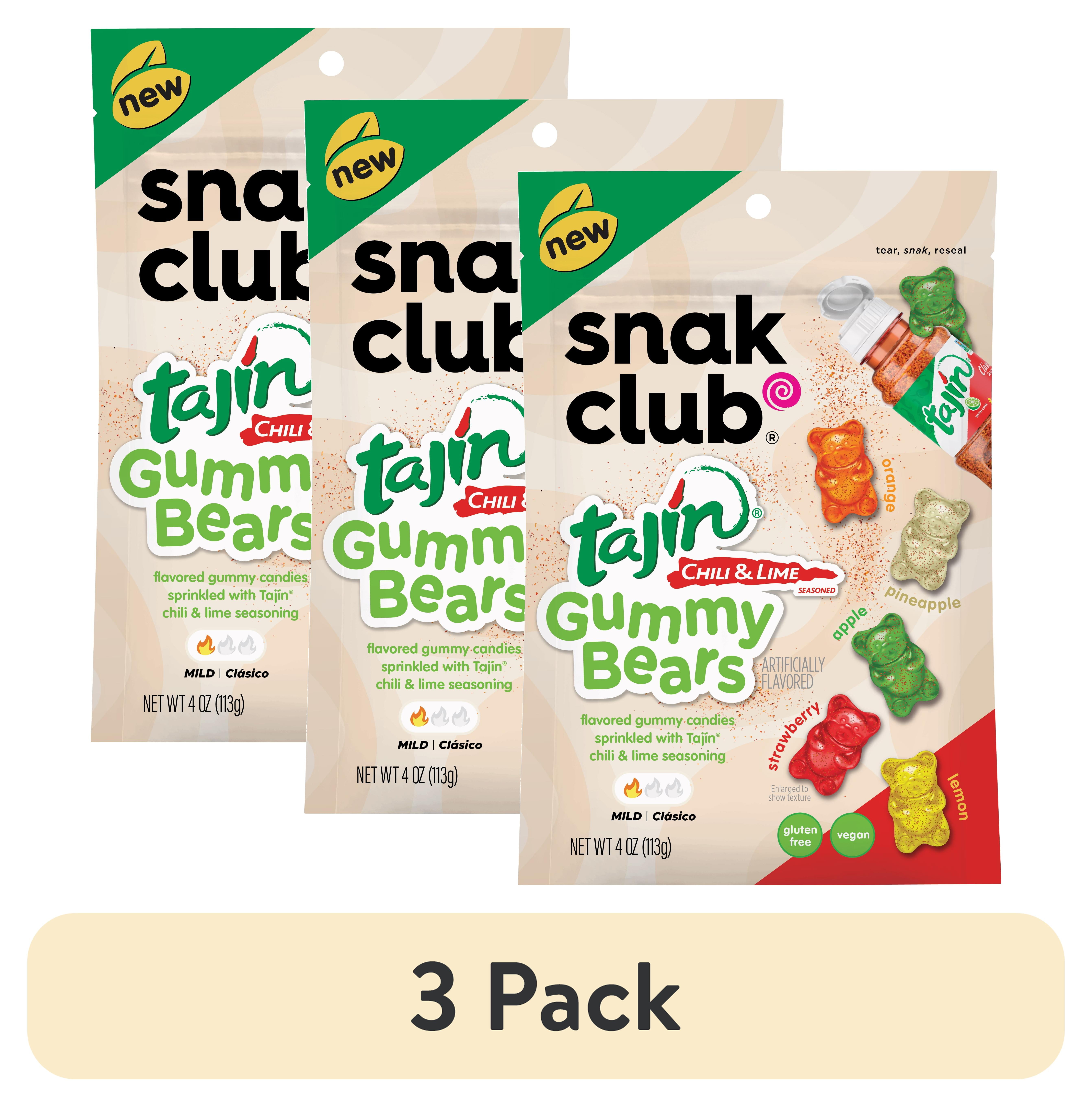 (3 pack) Snak Club Tajin Gummy Bears - Walmart.com