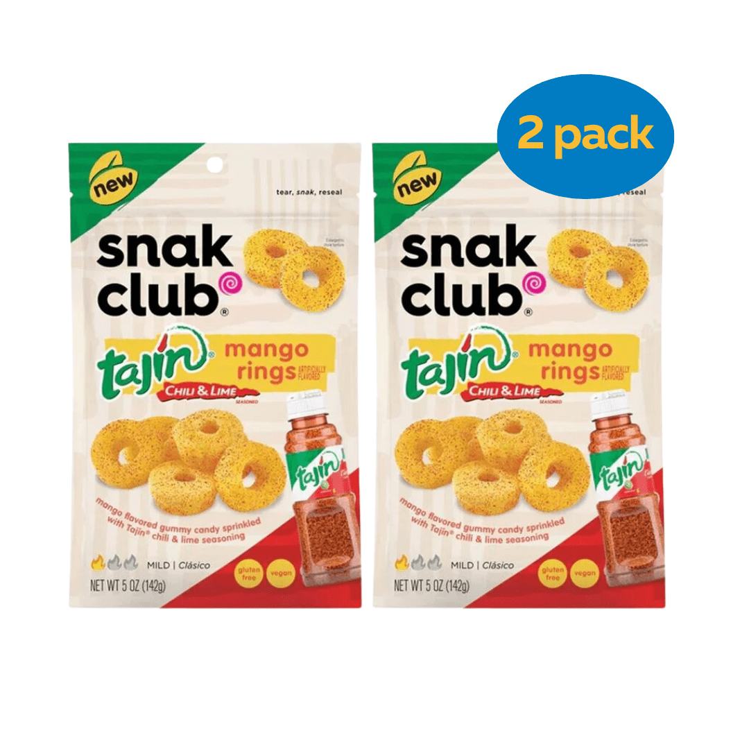 Snak Club Tajin Mango Rings, Chili & Lime Seasoned, 5 oz Bag - 2 Pack ...