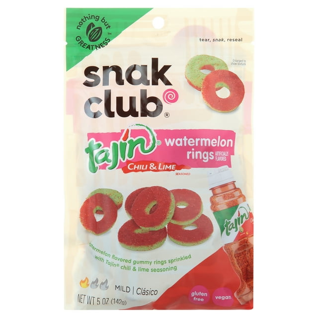 Snak Club Tajin Watermelon Gummy Rings - Walmart.com