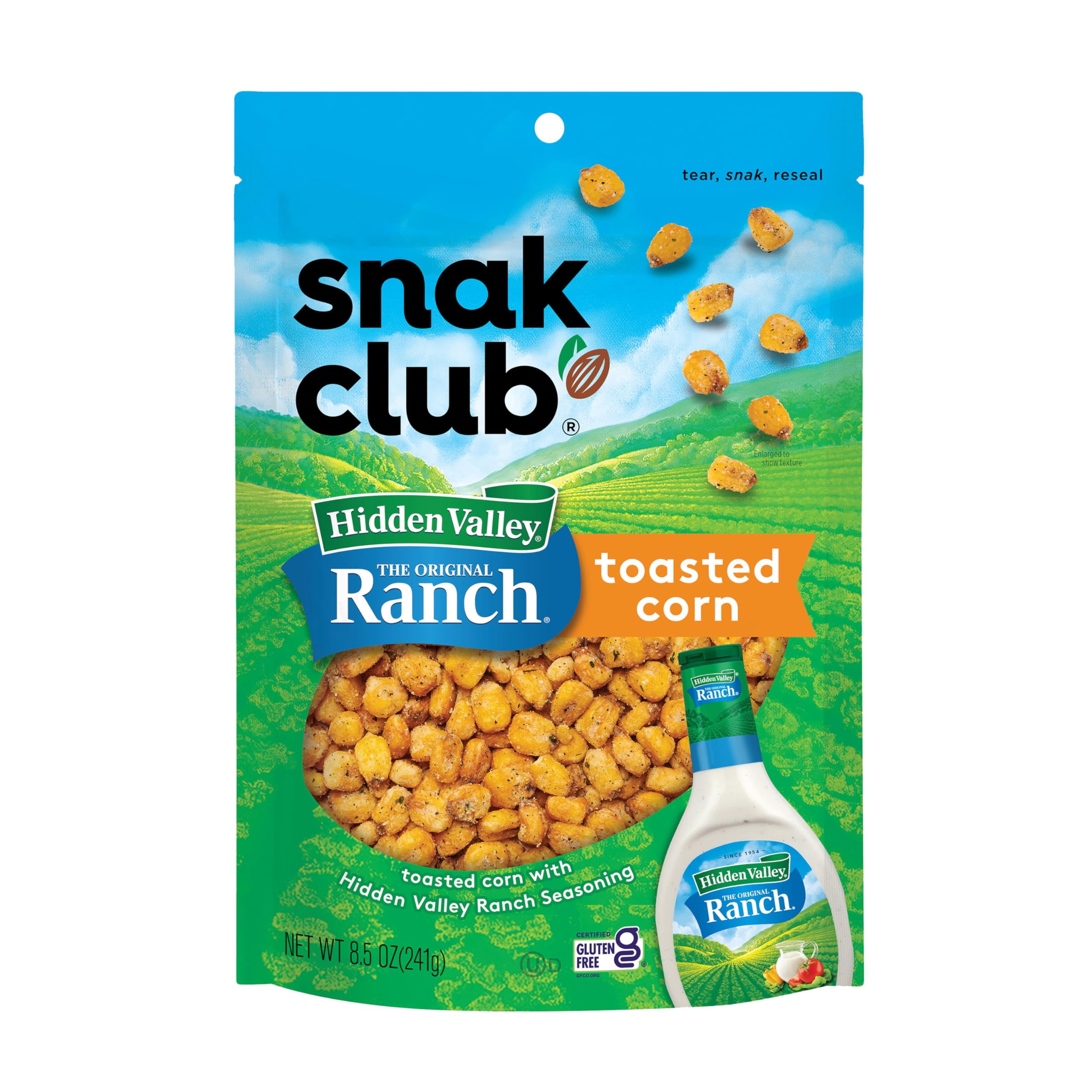 Snak Club Toasted Corn IRF13 with Hidden Valley Ranch Seasoning ...
