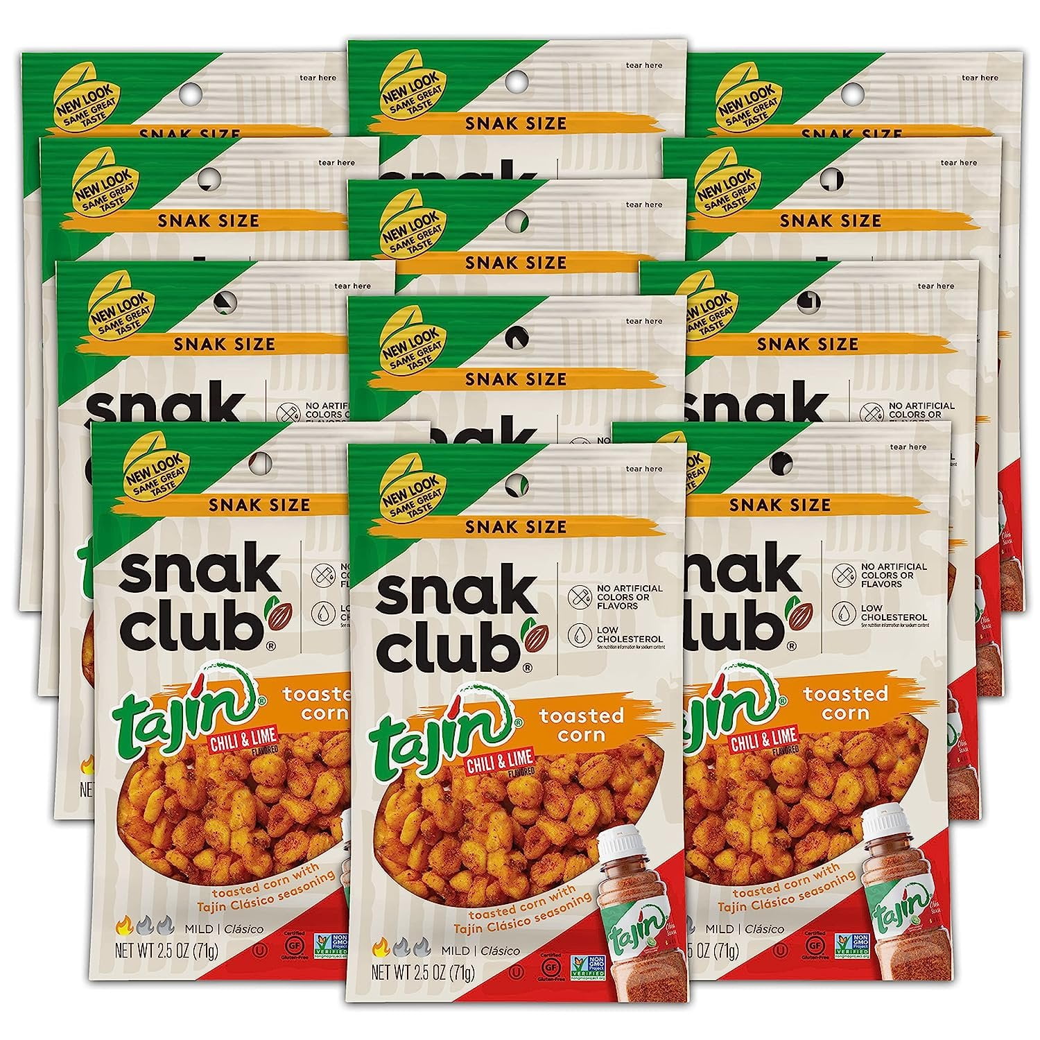 Snak Club Tajin Chili & Lime Toasted Corn, Crunchy Low-Cholesterol ...