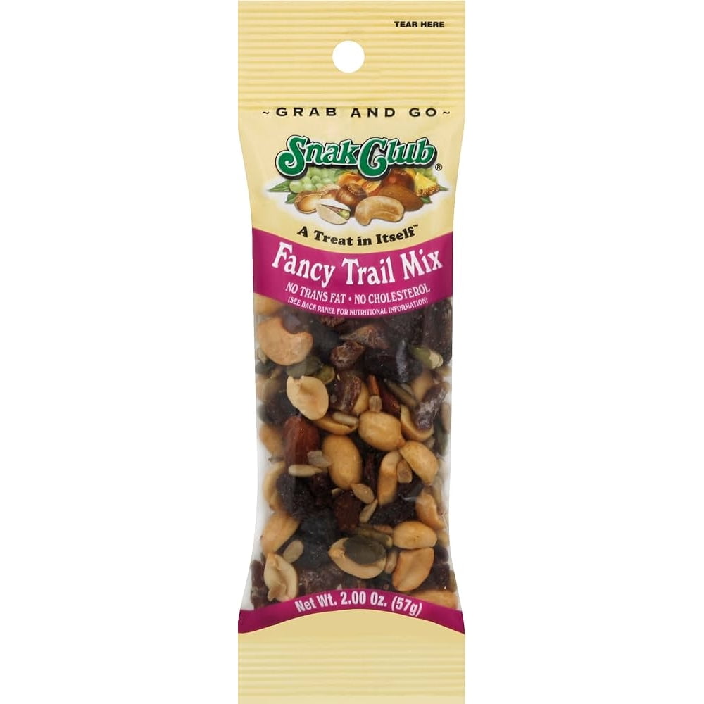 Snak Club Tube Fancy Trail Mix 2 Oz Each ( 12 In A Pack ) - Walmart.com