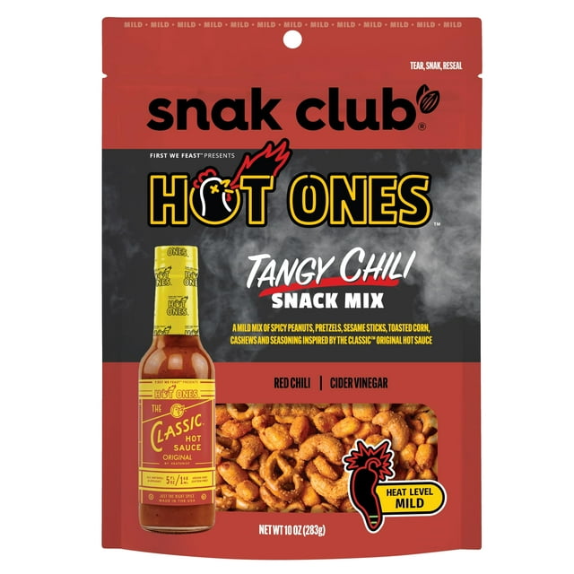 Snak Club x Hot IRF13 Ones Tangy Chili Snack Mix, Mild Spicy Snacks ...