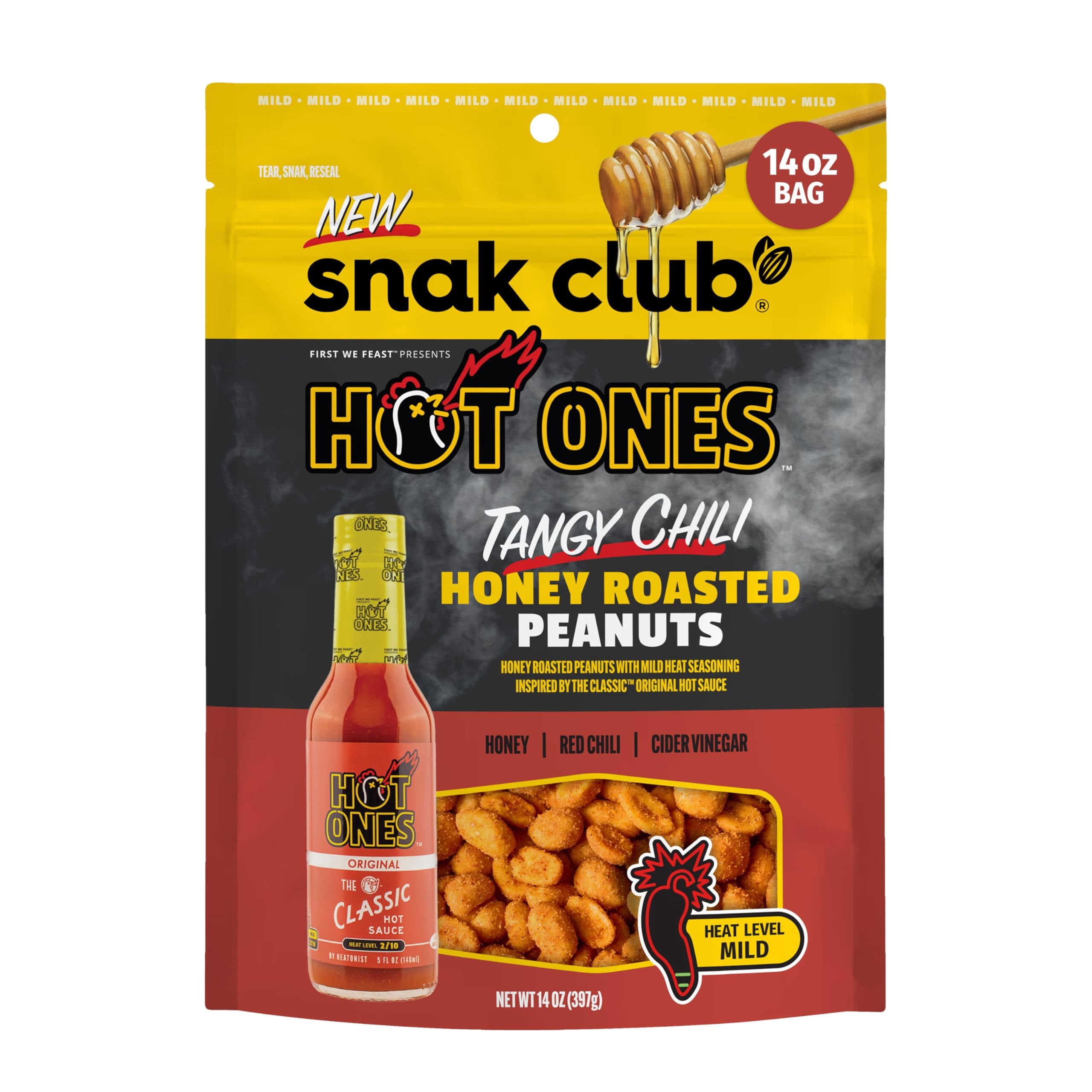 Snak Club x Hot MFF30 Ones Honey Roasted Peanuts, Tangy Chili, Spicy ...