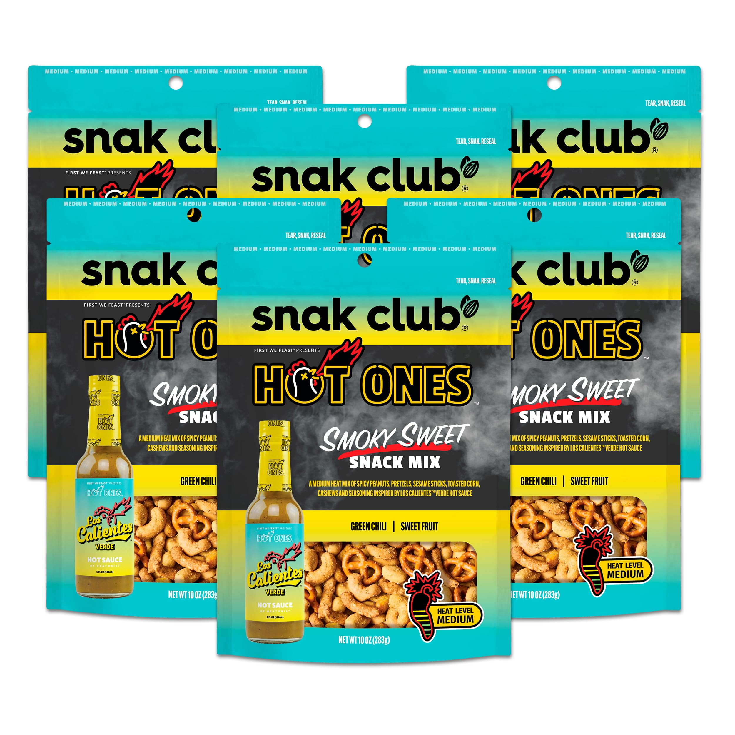 Snak Club x Hot Ones HYZ01 Smoky Sweet Snack Mix, Spicy Snack with ...