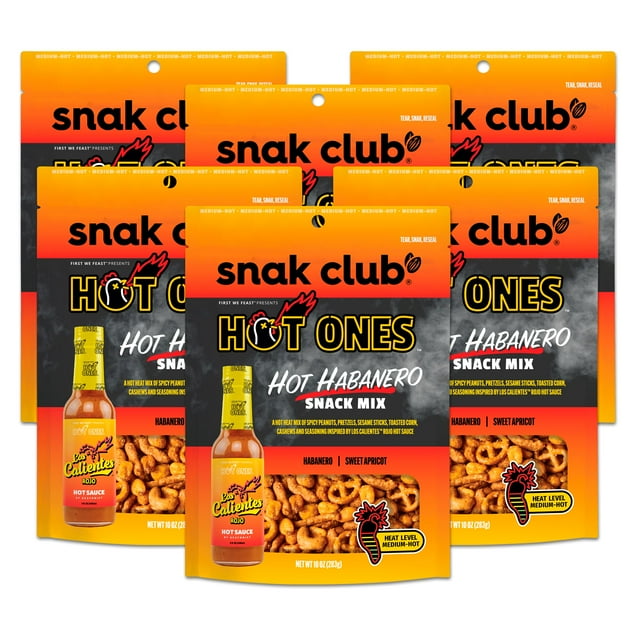 Snak Club x Hot SBF3 Ones Hot Habanero Snack Mix, Spicy Snacks with ...
