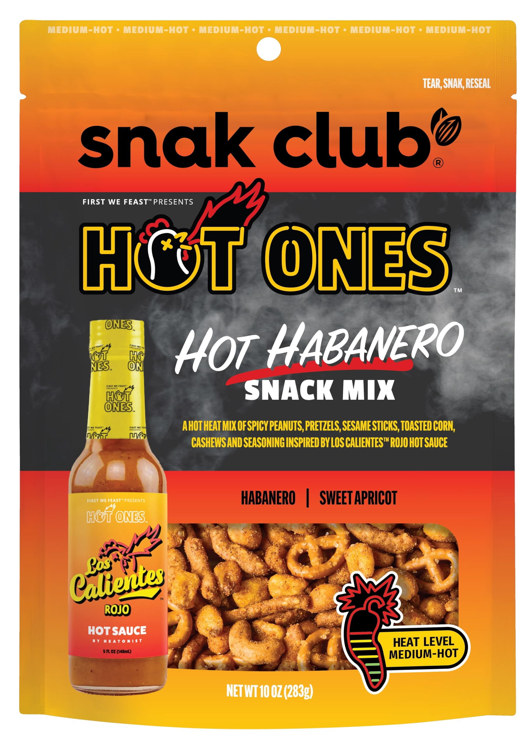 Snak TMH1 Club x Hot Ones Hot Habanero Snack Mix, Spicy Snacks with ...