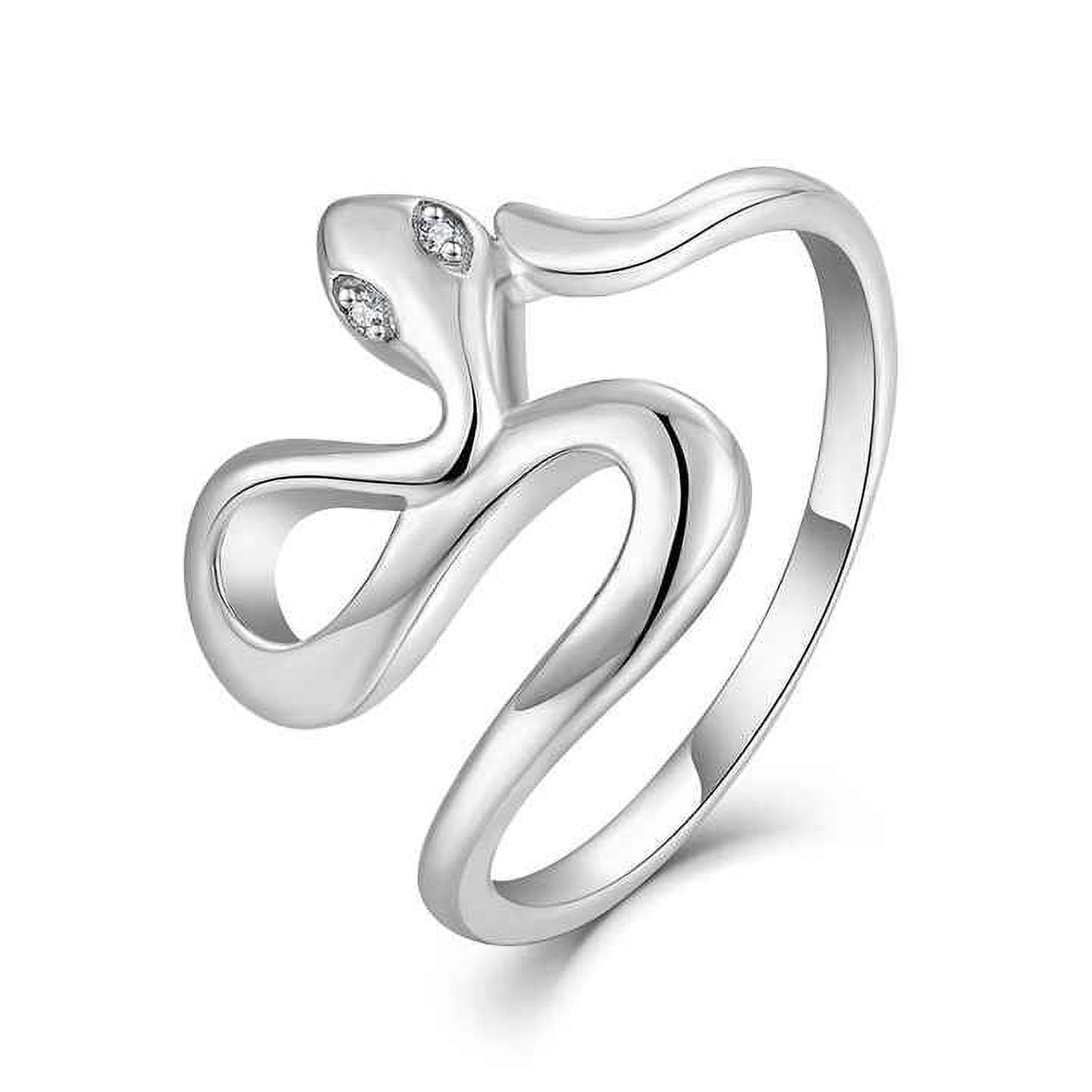 Snak Swiral Women's Engagement Ring 1.6 Ct Diamond 14K White Gold Over ...