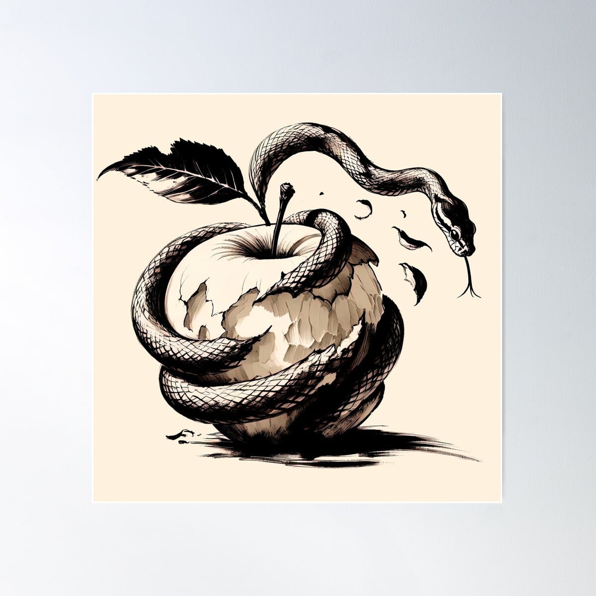 Snake Allure Aesthetic Serpent Design Poster Wall Art, Modern Wall ...