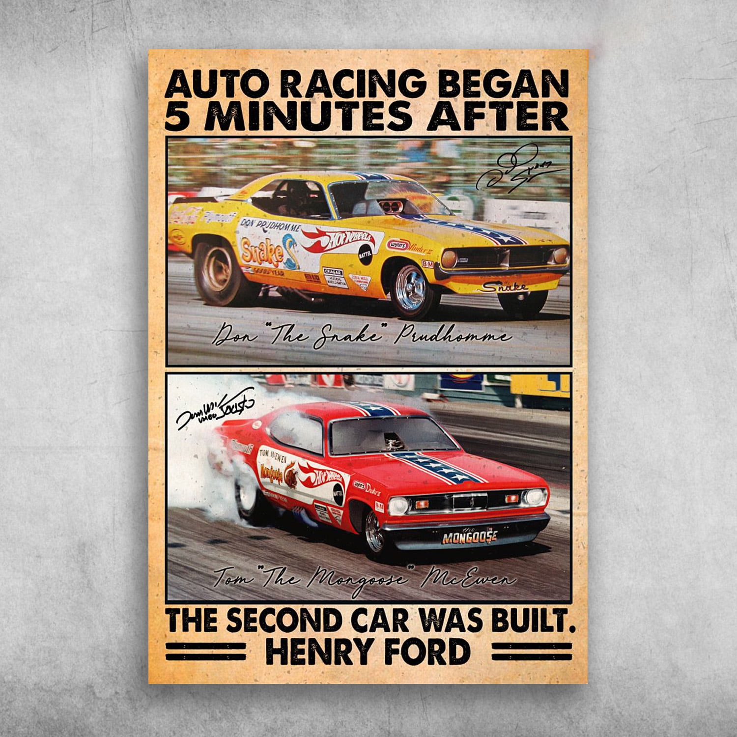 Snake And Mongoose, Racing Car - Auto Racing Began 5 Minutes After, The ...