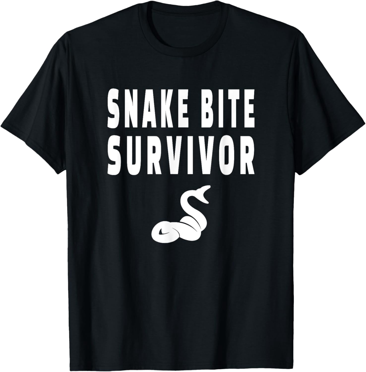 Snake Bite Survivor - Striking Snake Silhouette T-Shirt - Walmart.com
