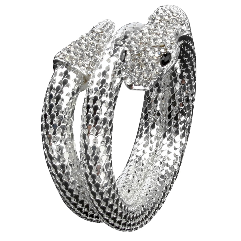 Snake Bracelet Bangle Rhinestone Jewelry Punk Armlet Armband Hollow Out ...