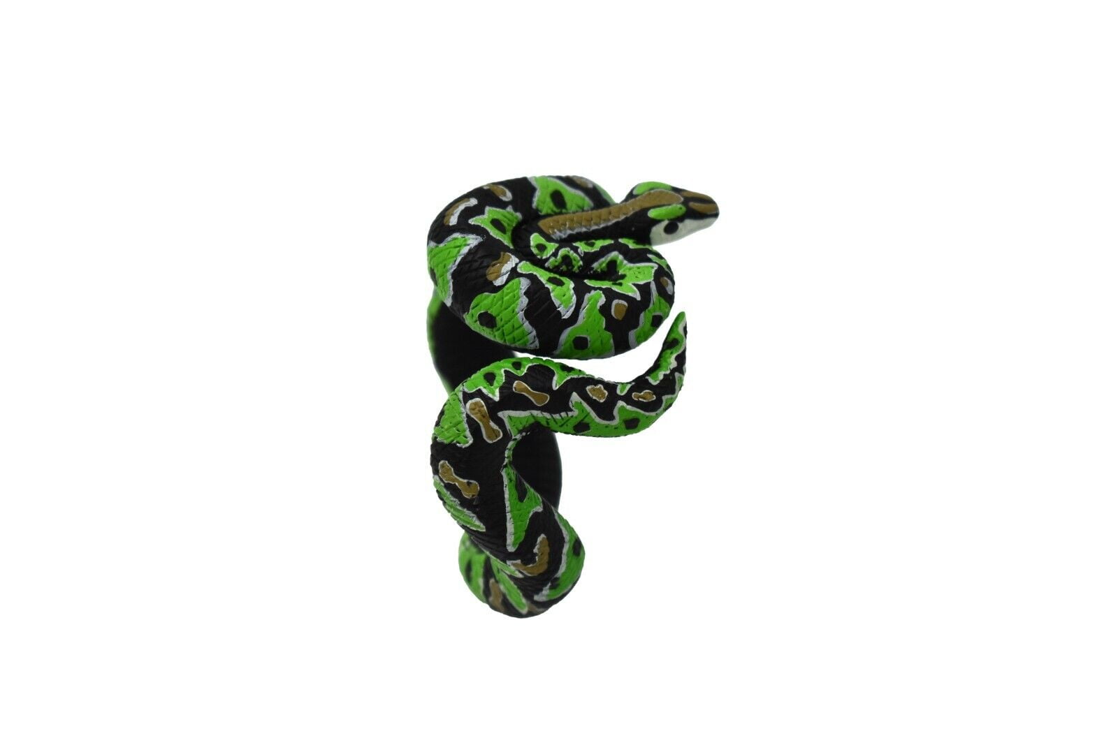 Snake Bracelet, Emerald Boa Toy Coiled, Rubber Reptile, Educational ...