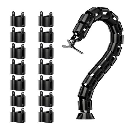 Snake Cable Spine Desk Cable Organizer Underdesk Flexible Cable Sleeve ...