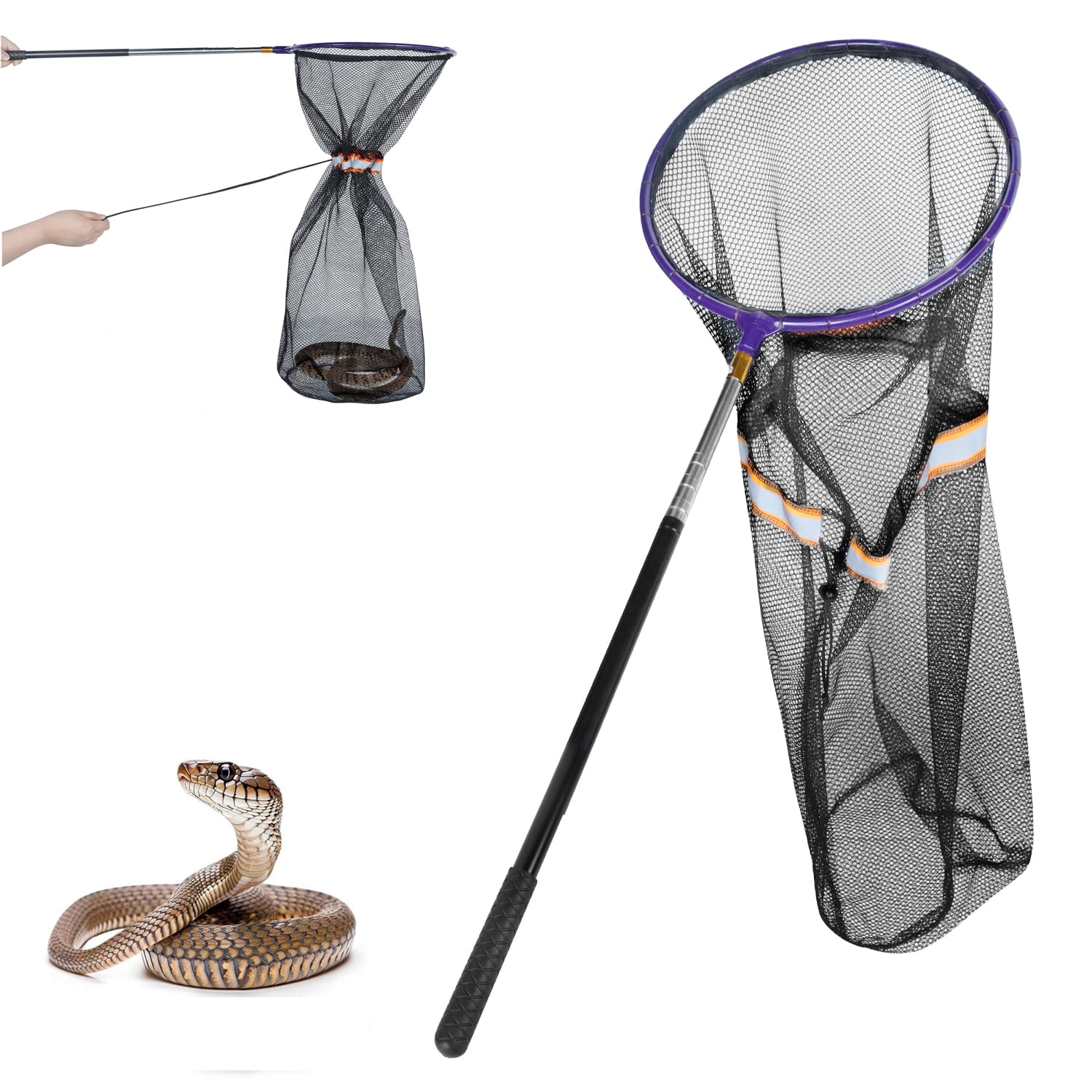 Snake Catcher Net, AYAMAYA Stainless Steel Telescopic Snake Grabber ...