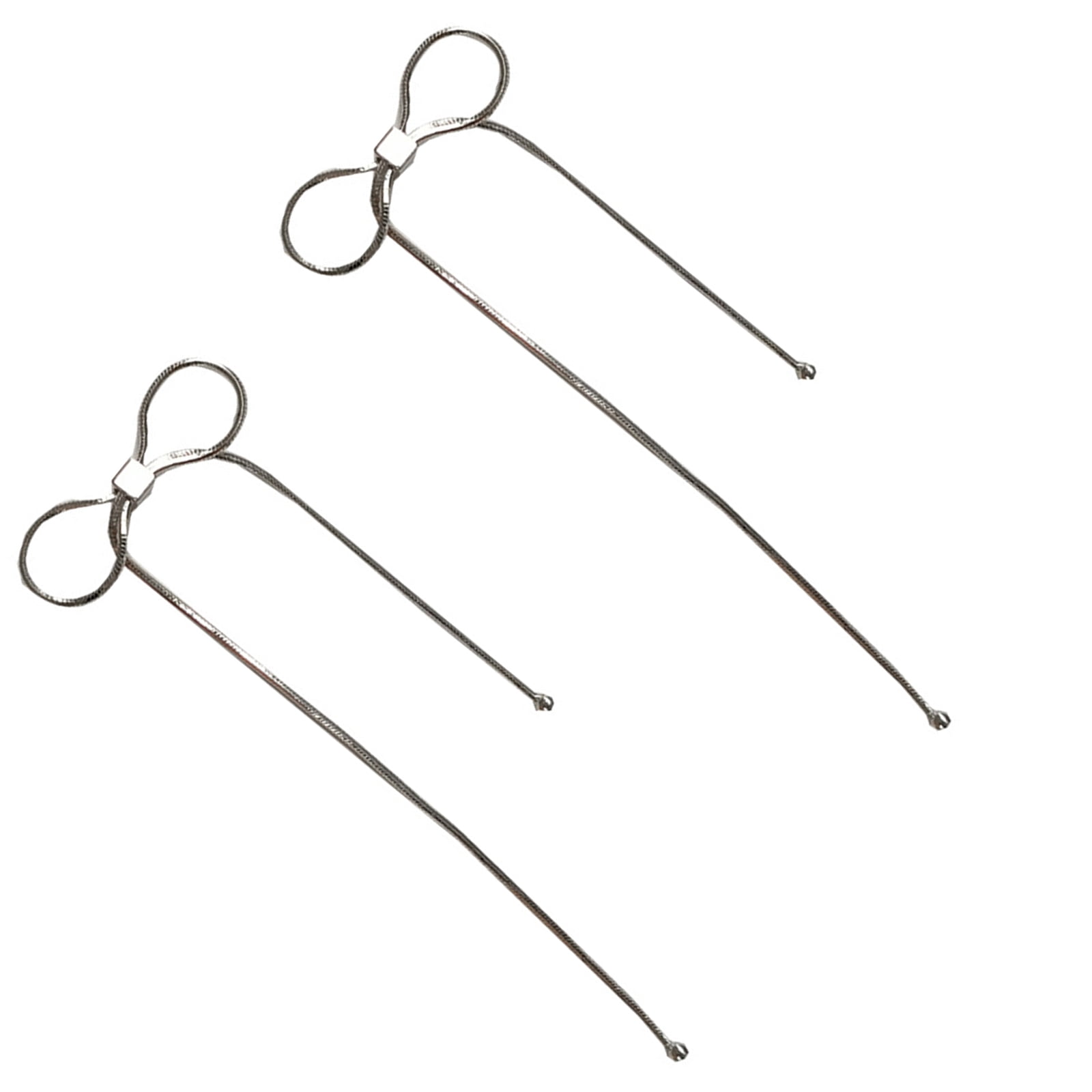 Snake Chain Bowknot Ear Studs Simple Line Charm Earrings for Women ...