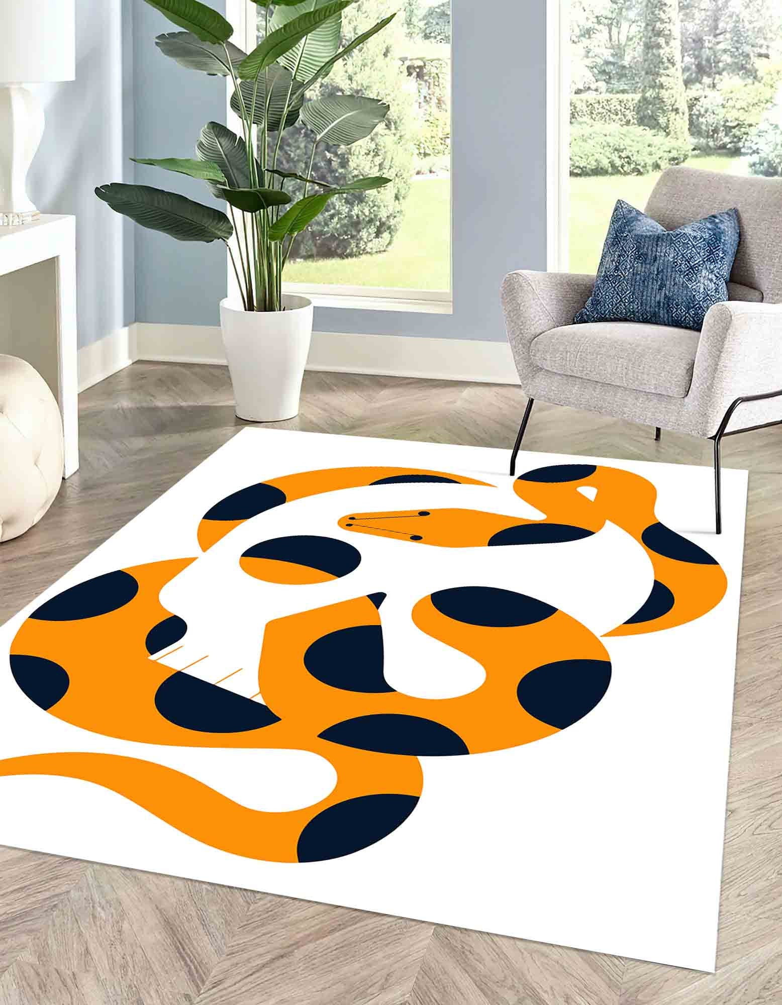 Snake Coiled Skull Rug, Snake Rug, Loft Rug, Modern Rugs, Area Rug ...