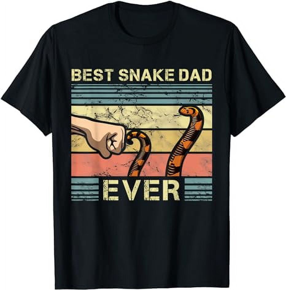Snake Dad Funny Snake Enthusiast Reptile Pet Lover Father T-Shirt ...