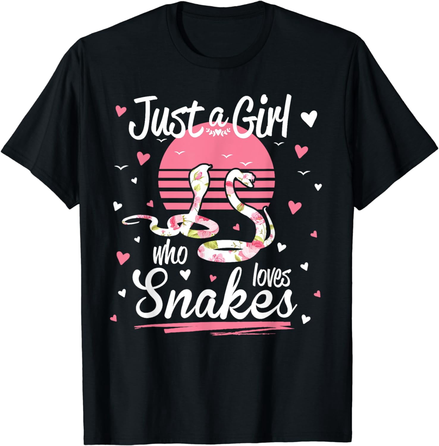 Snake Design, Just A Girl Who Loves Snakes Cotton T-Shirt - Walmart.com