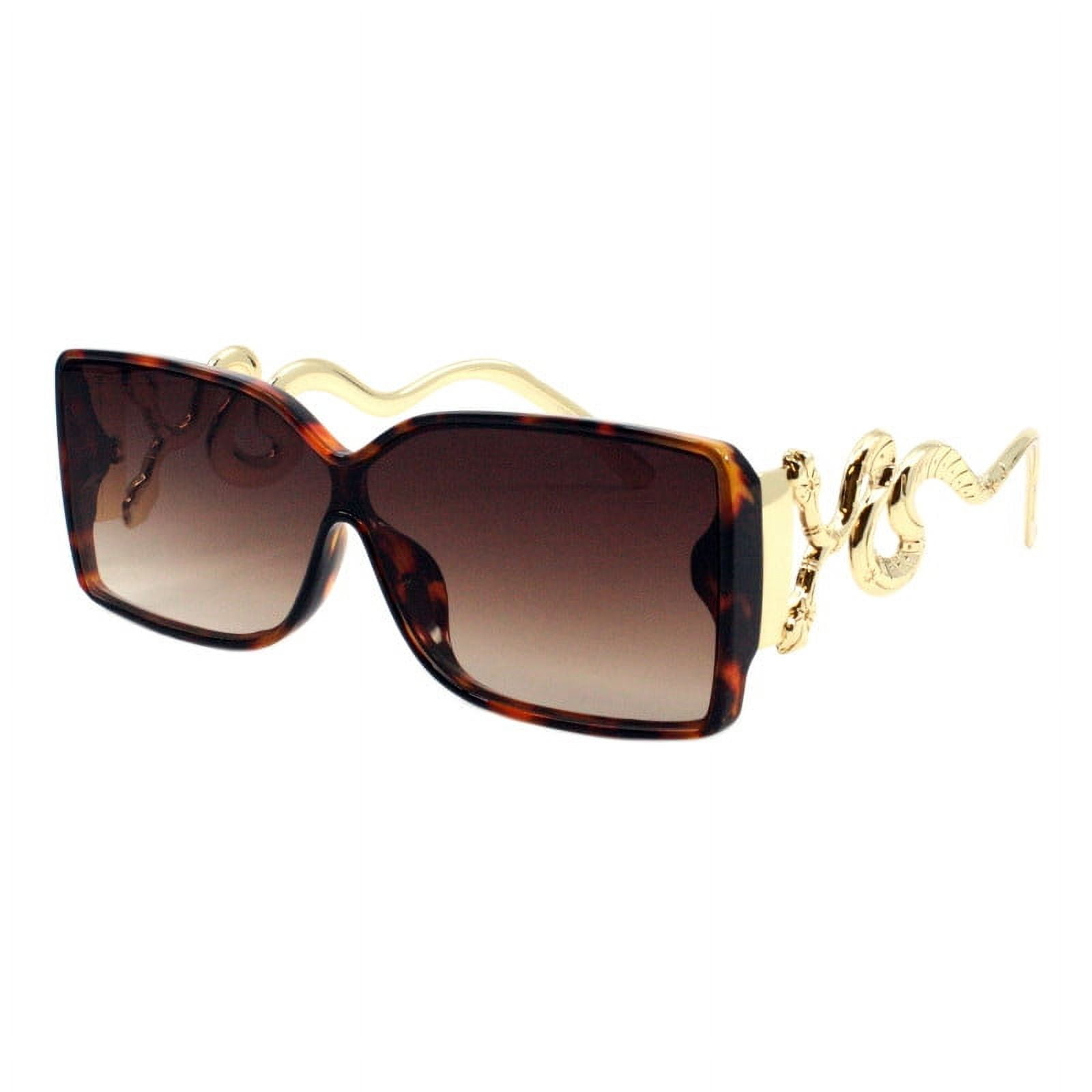 Snake Design Sunglasses Women's Rectangular Luxury Shades UV400 ...