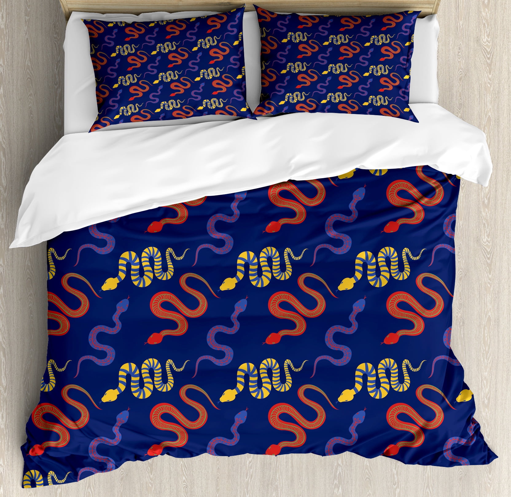 Snake Duvet Cover Set, Demonstration of Curvy Lengthy Poisonous Animals ...