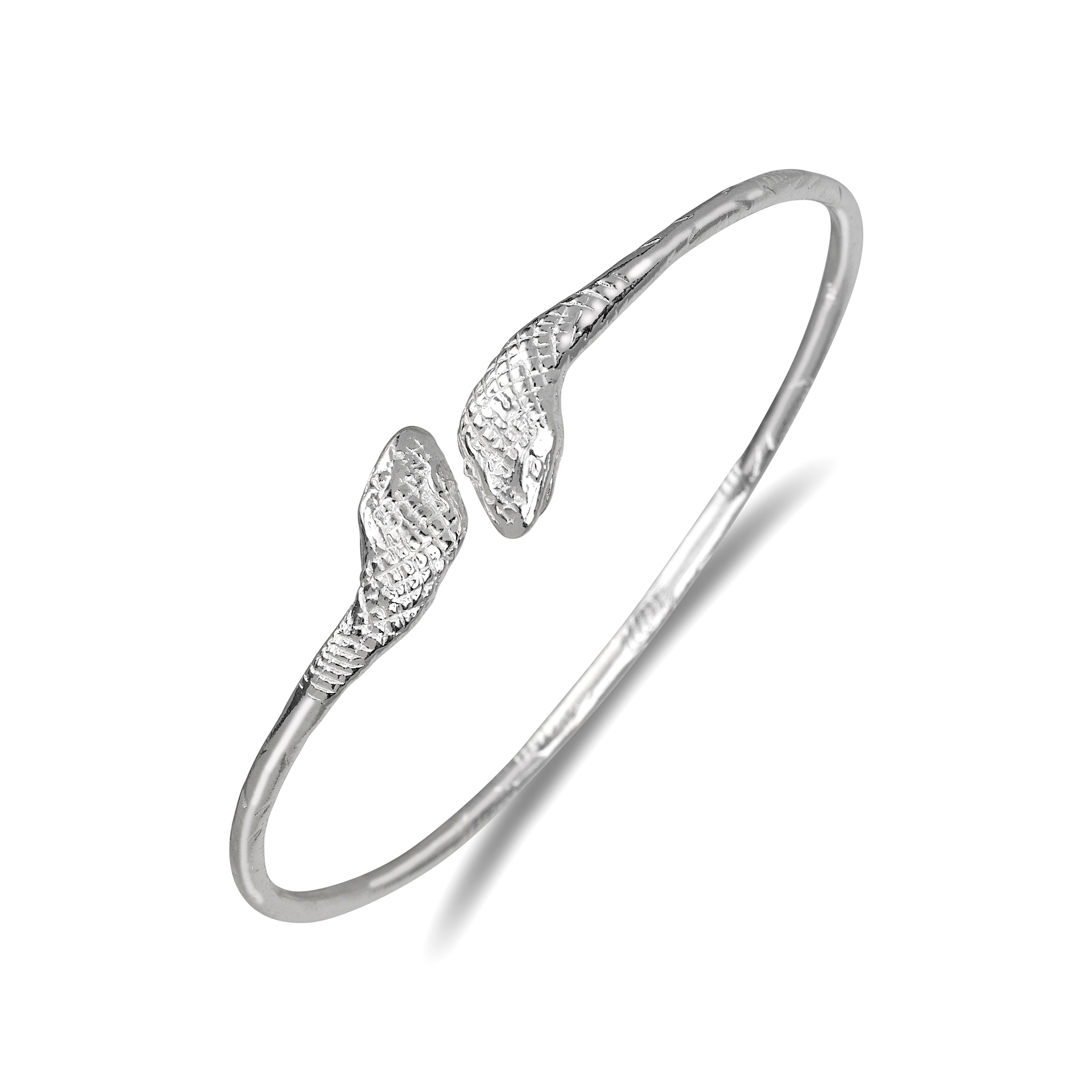 Snake Ends .925 Sterling Silver West Indian Bangle, 1 piece - Walmart.com