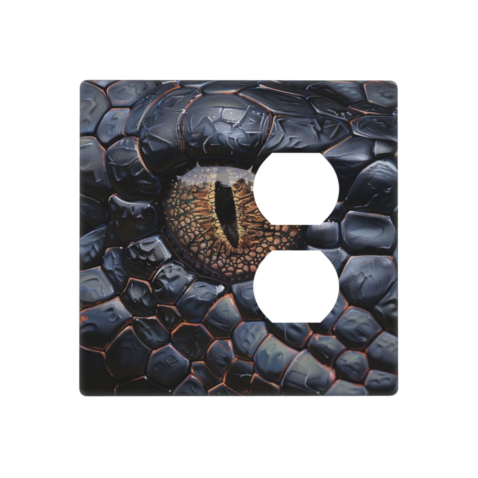 Snake Eye Switch Cover Decorative Wall Plate / 2-Gang 1-Duplex ...