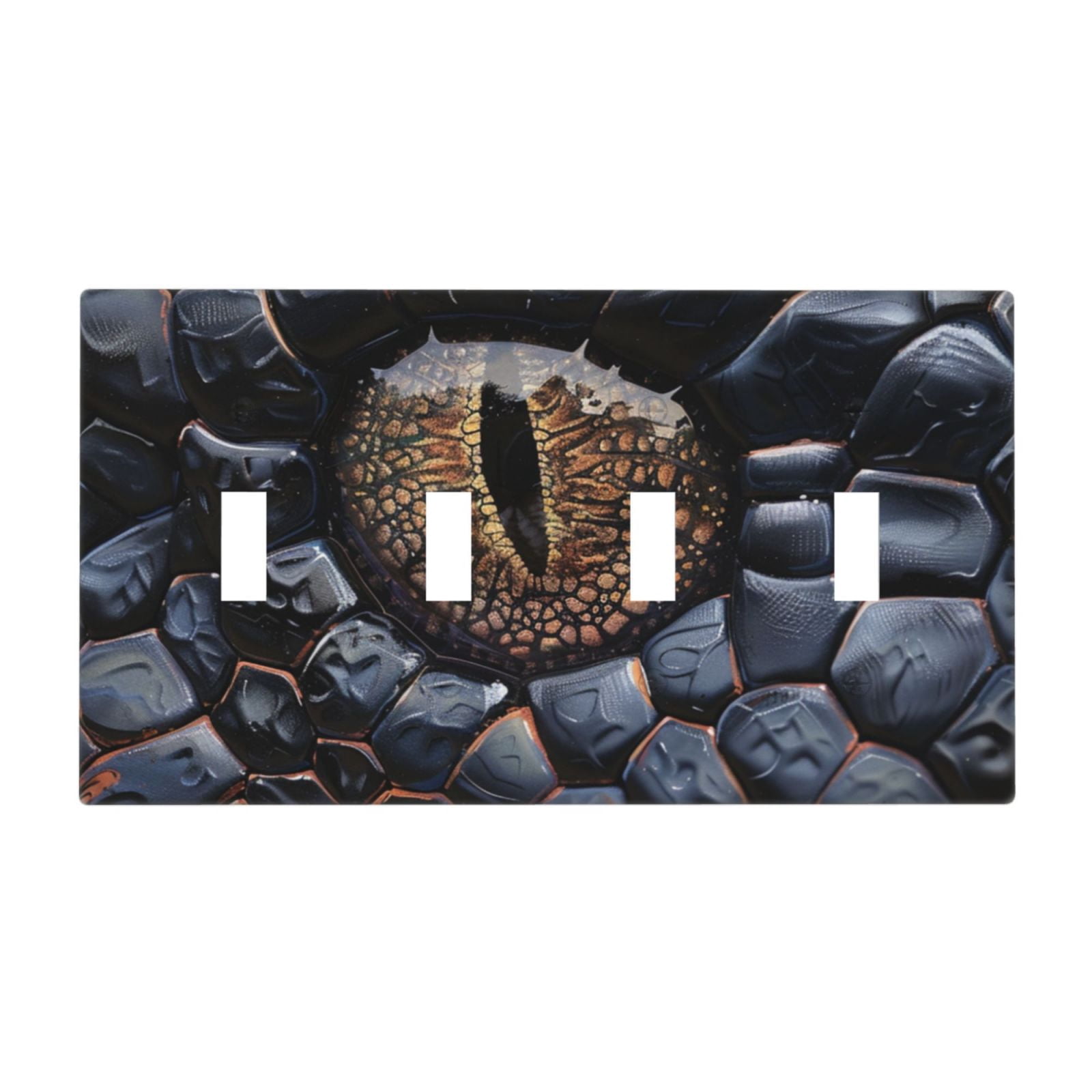 Snake Eye Switch Cover Decorative Wall Plate / 4-Gang 4-Toggle ...