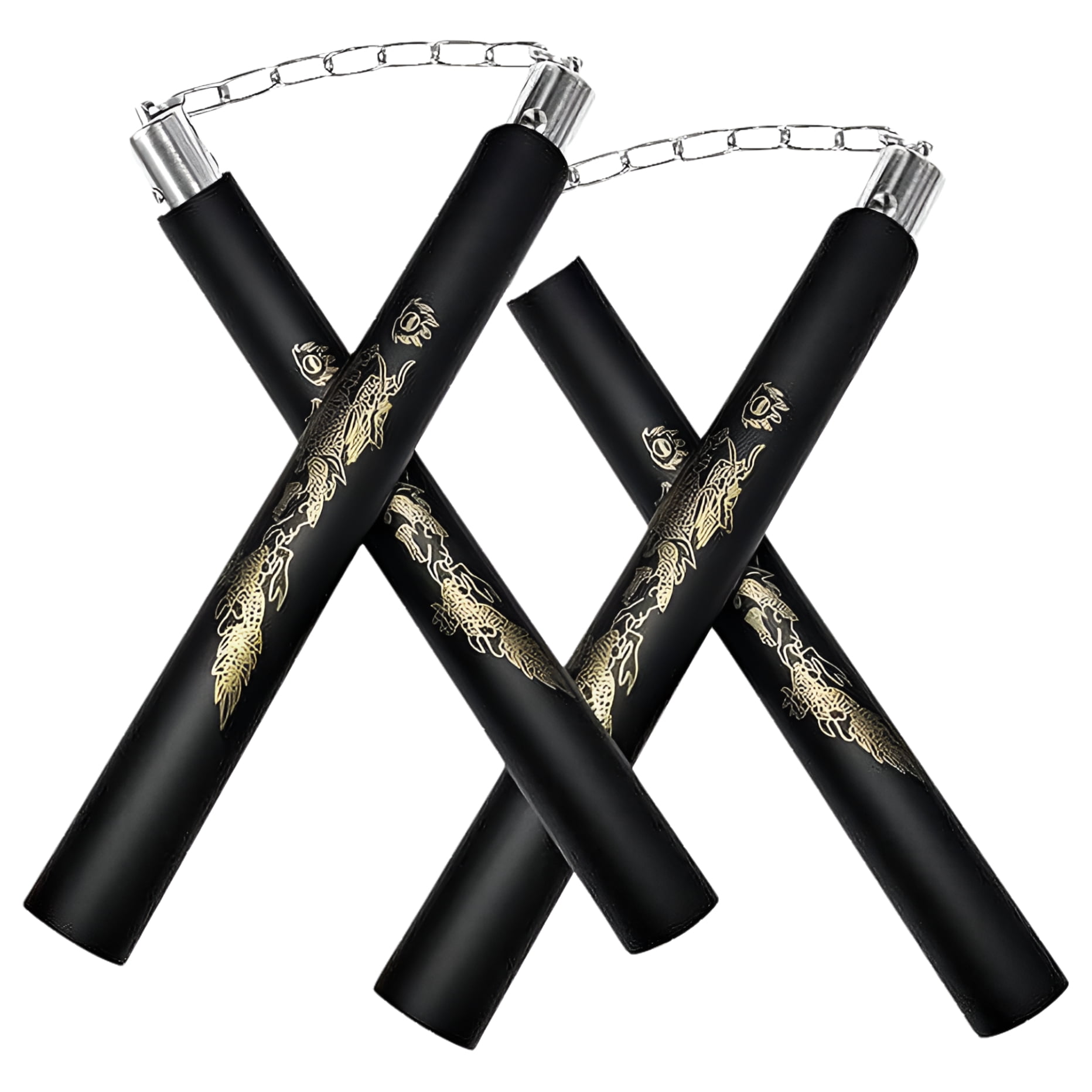 Snake Eye Tactical 12" Black Nunchaku Ninja Foam Nunchucks Dragon ...