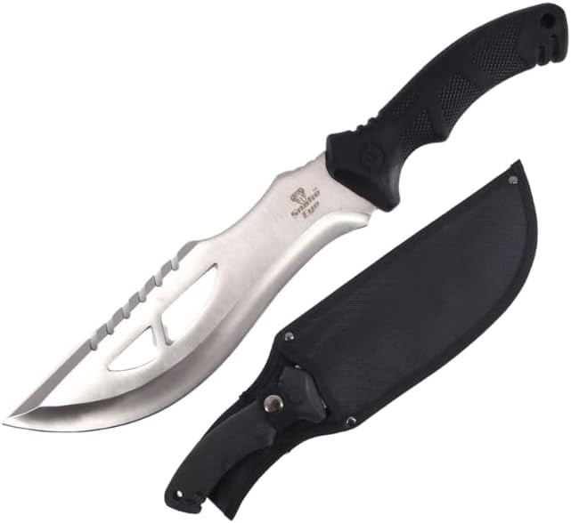 Snake Eye Tactical 15 Inches Tracker Machete Knife, 9 Inches Saw-Back ...