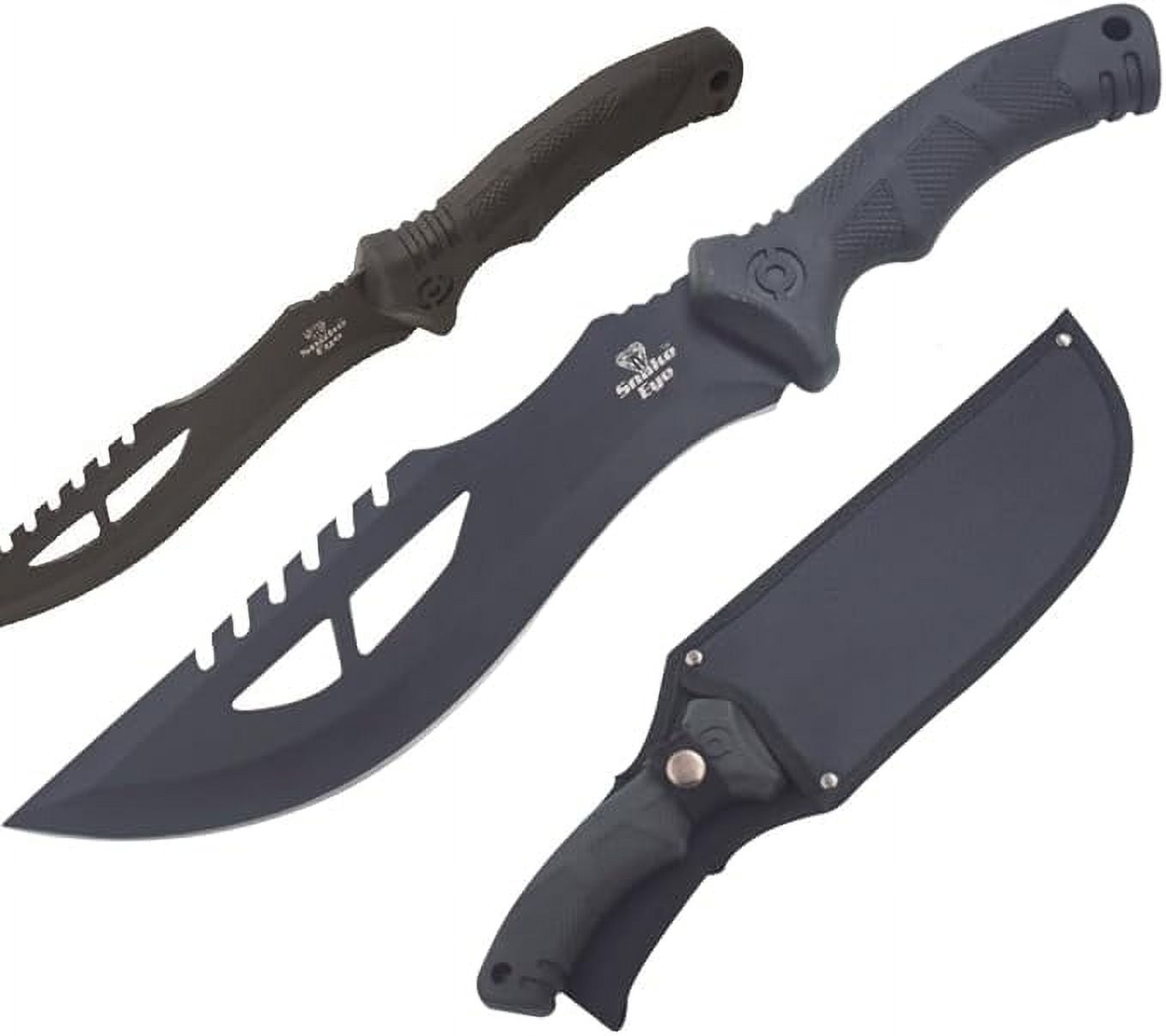 Snake Eye Tactical 15 Inches Tracker Machete Knife, 9 Inches Saw-Back ...